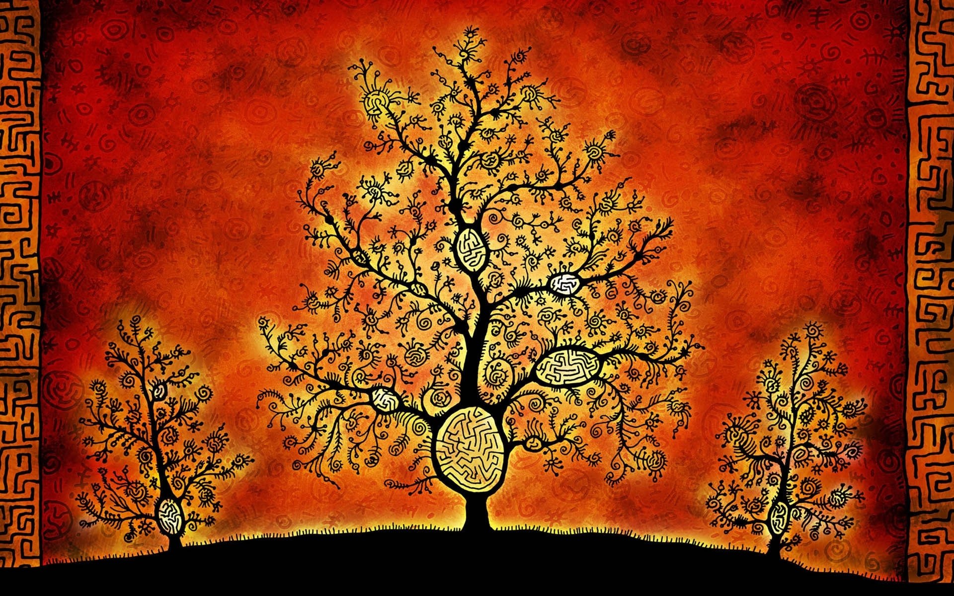 Wallpapers Id - - Orange Tree Of Life (#1069558) - HD Wallpaper ...