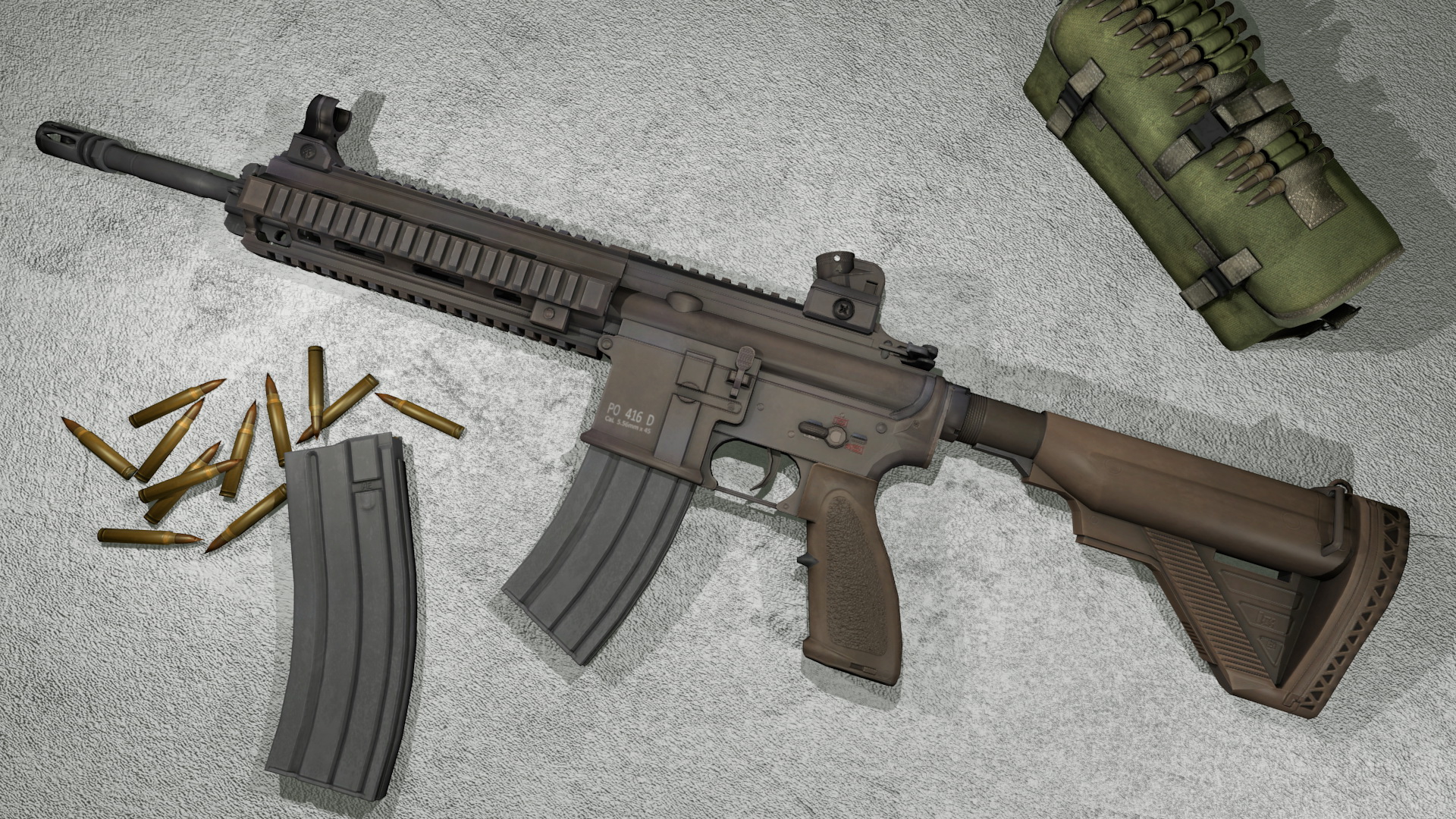 Hk416 Tan (#1074487) - HD Wallpaper & Backgrounds Download