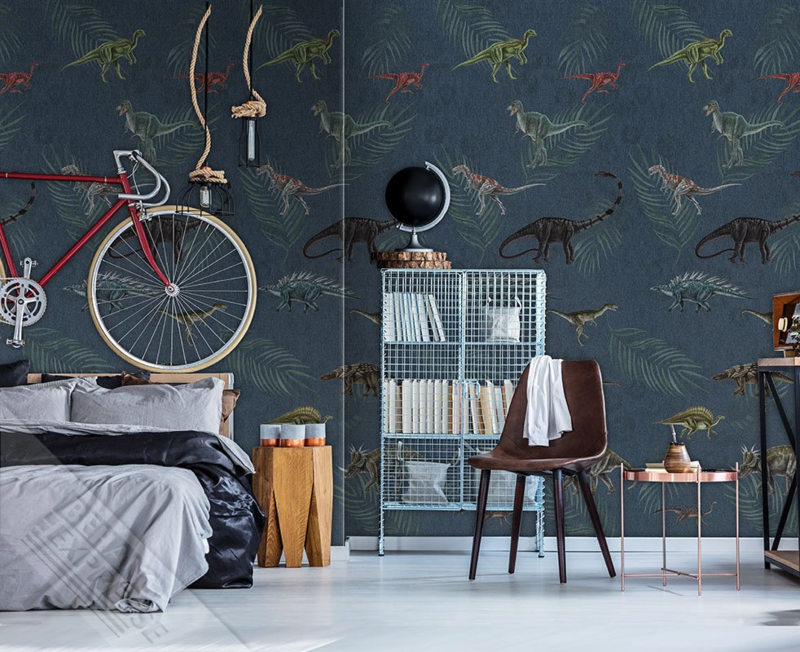Behangexpresse Abby & Bryan Wallprint Dino Darks Ink - Stoer Behang ...