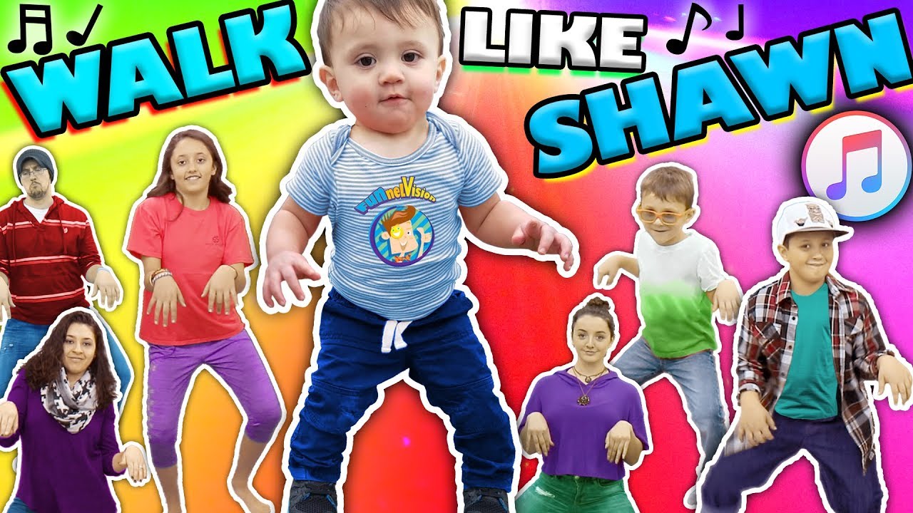 Walk Like Shawn ♫ Music Video For Kids ♬ Dance Song - Walk Like Shawn ...