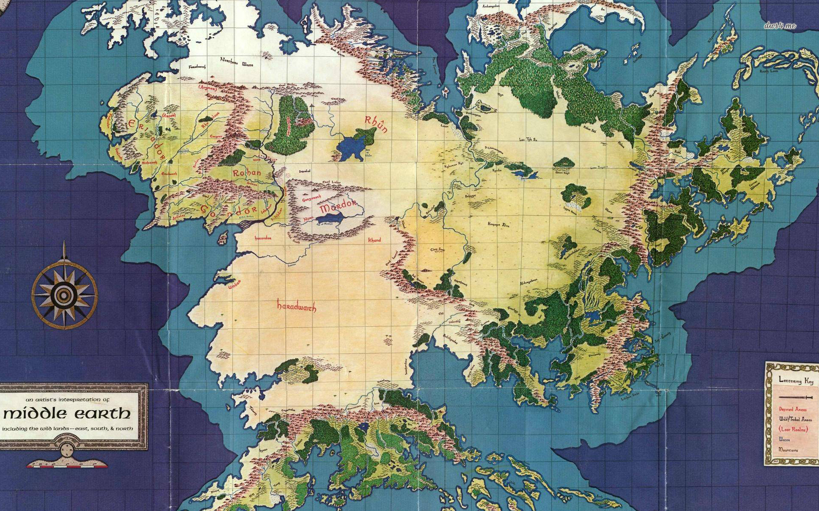 The Hobbit Map Wallpaper