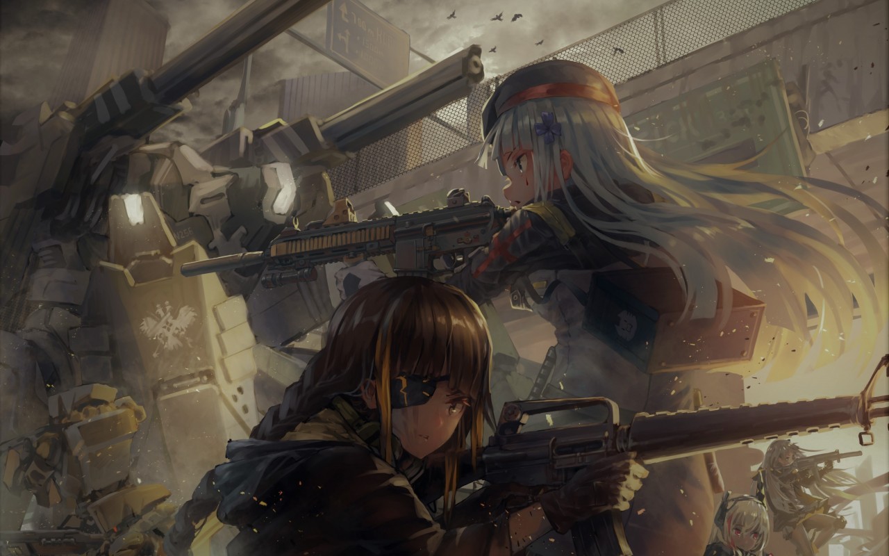 Download M16a1, M4 Sopmod Ii, Hk416, Girls Frontline, War Zone - Girls ...