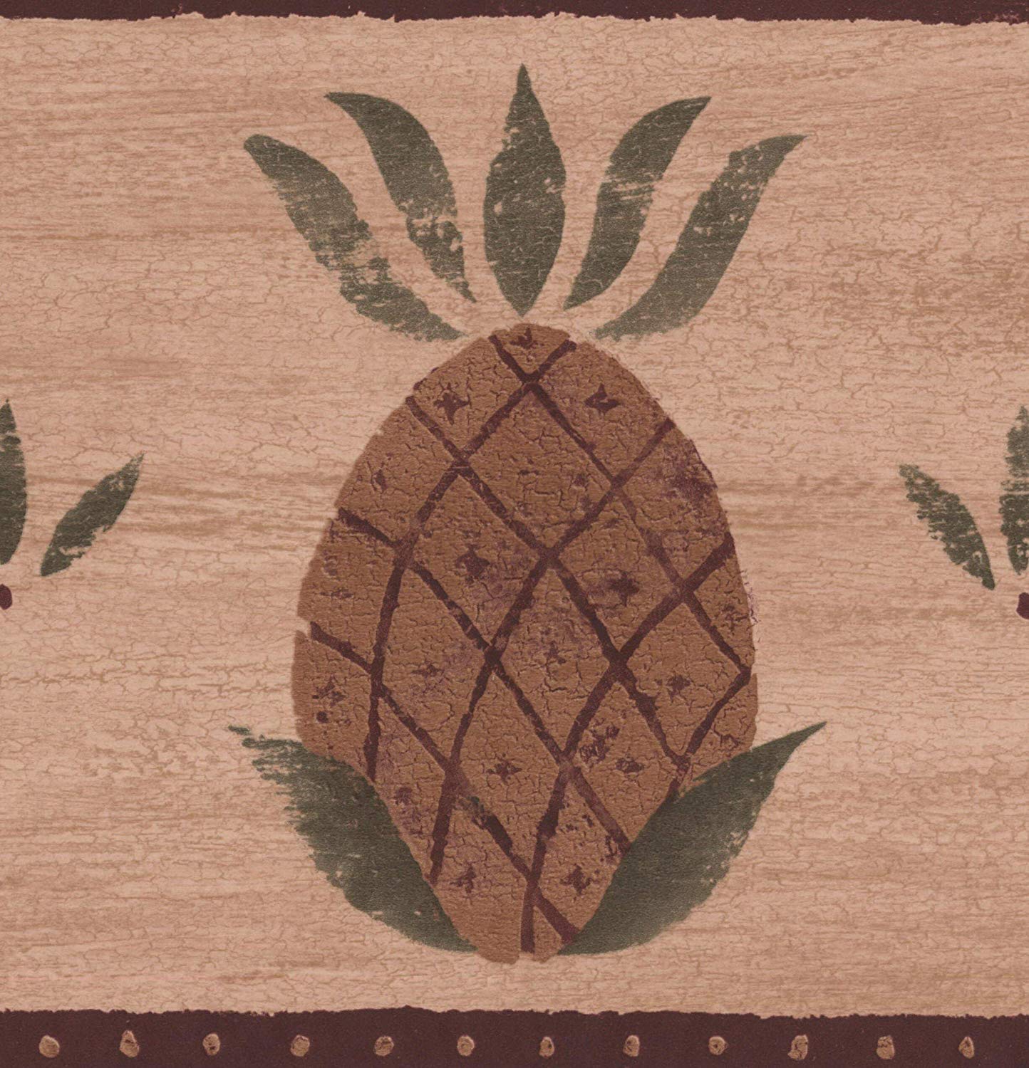 Brown Pineapple Vintage Sepia Wallpaper Border Retro - Motif (#1228347 ...