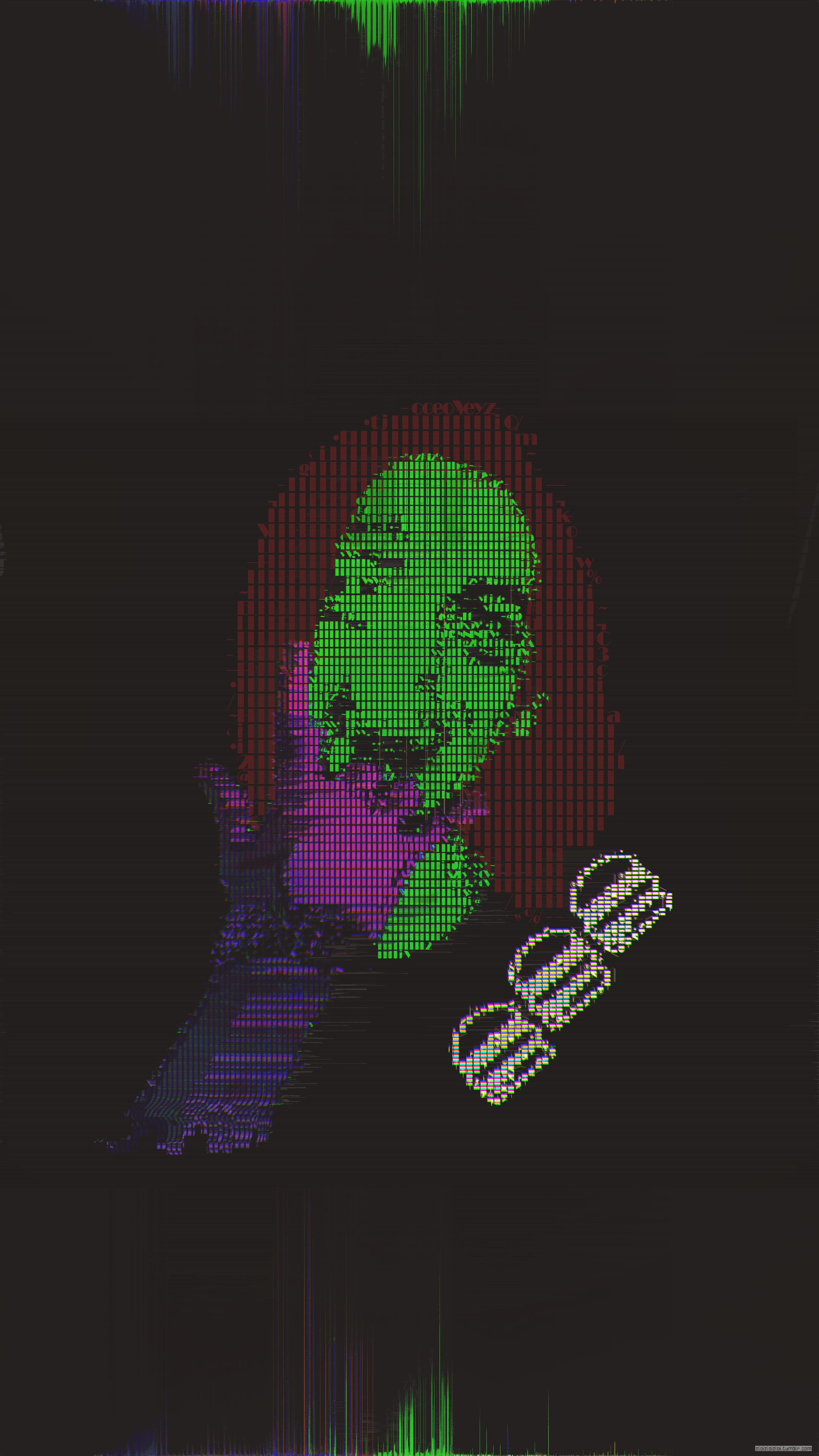 Green And Purple Character, Glitch Art, Abstract, Ascii - Art Glitch ...