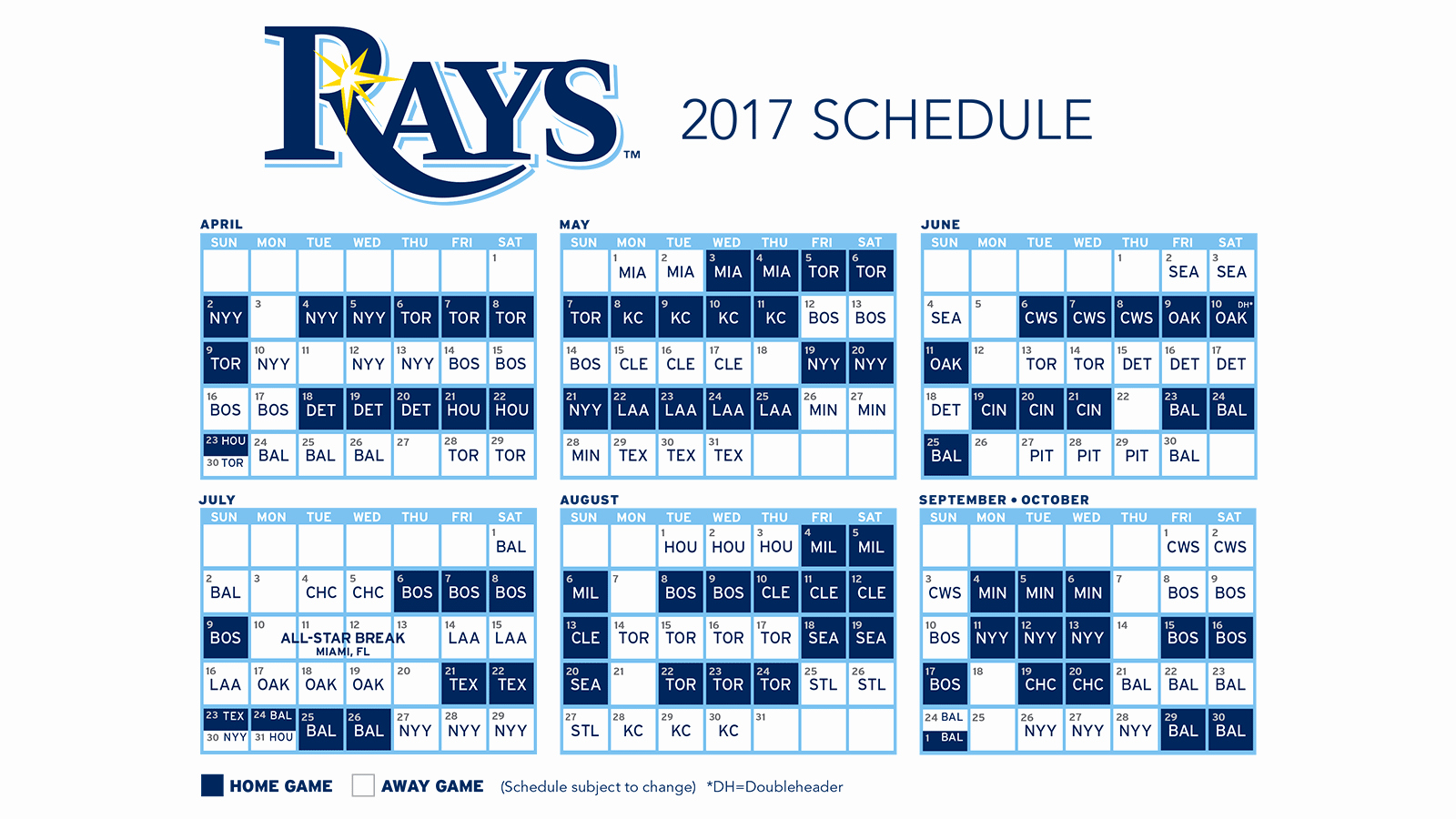 Download 2017 Cubs Printable Schedule Best Of 2017 Tampa Bay - Rays 2019 Season Schedule On Itl.cat