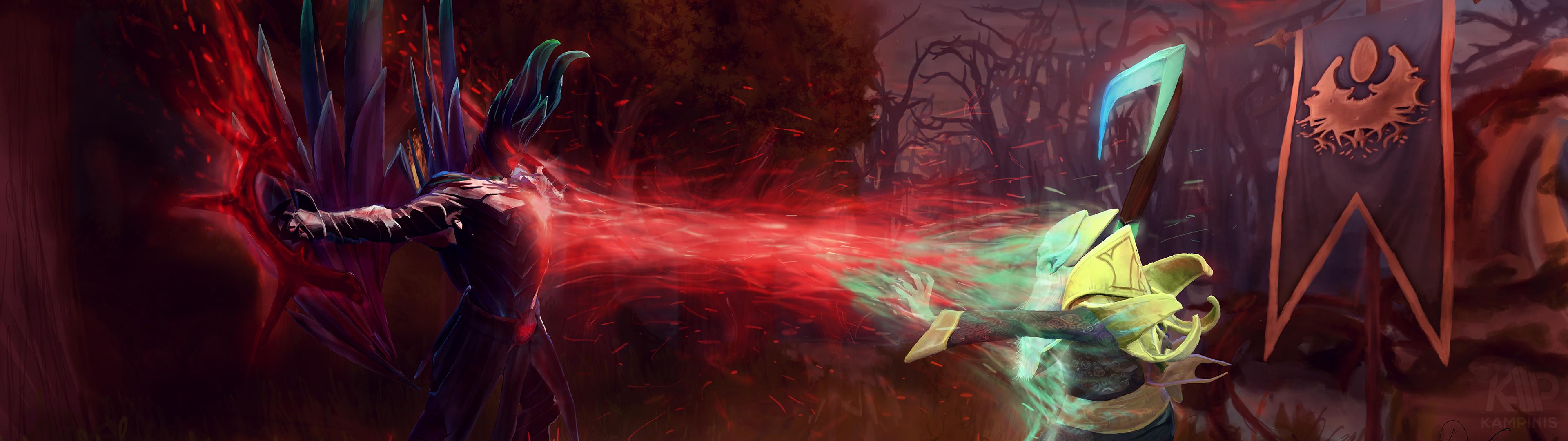 Terrorblade Sunders Necrophos - Dota 2 5760 X 1080 (#1265476) - HD Wallpaper & Backgrounds Download