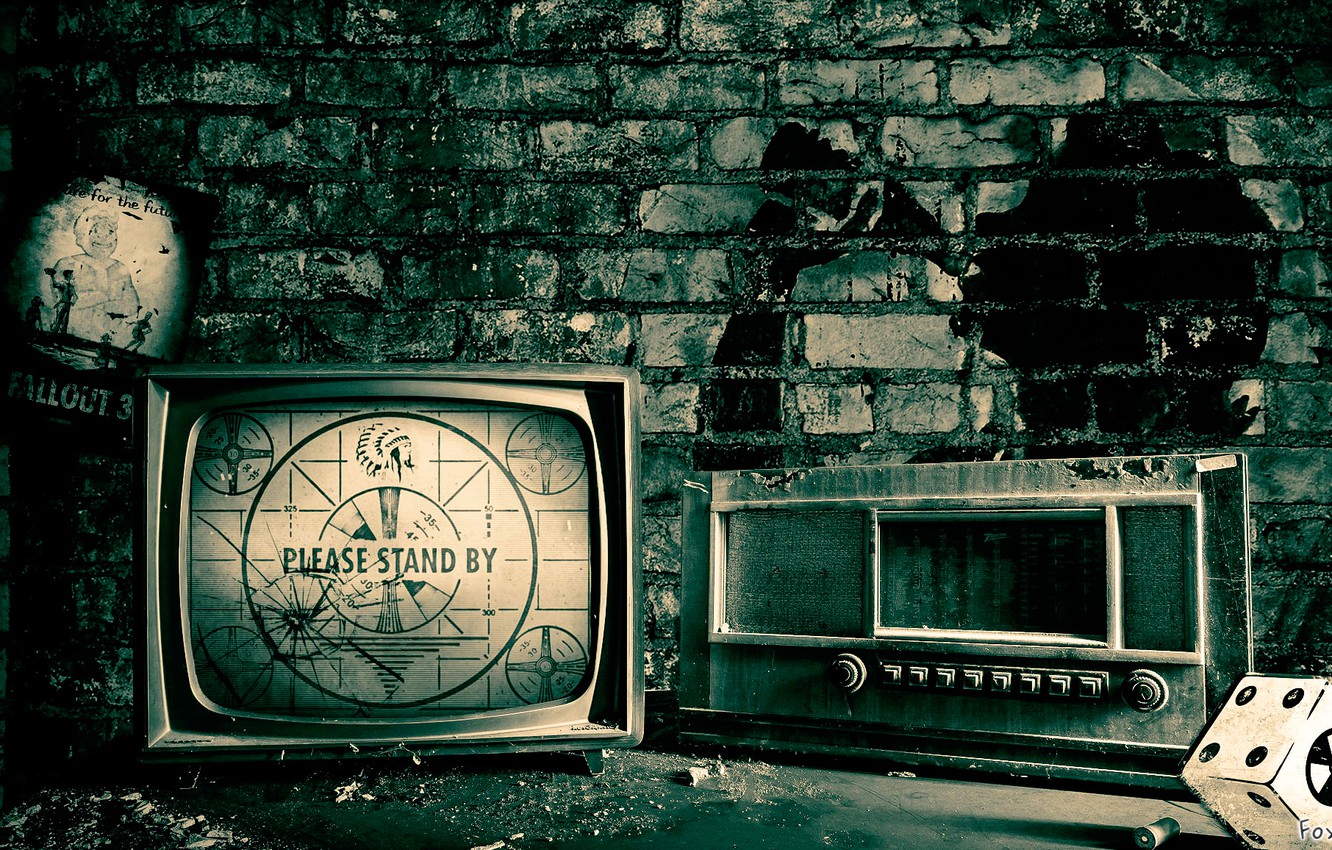 Photo Wallpaper Table, Radio, Interior, Tv, Poster - Radio And Tv ...