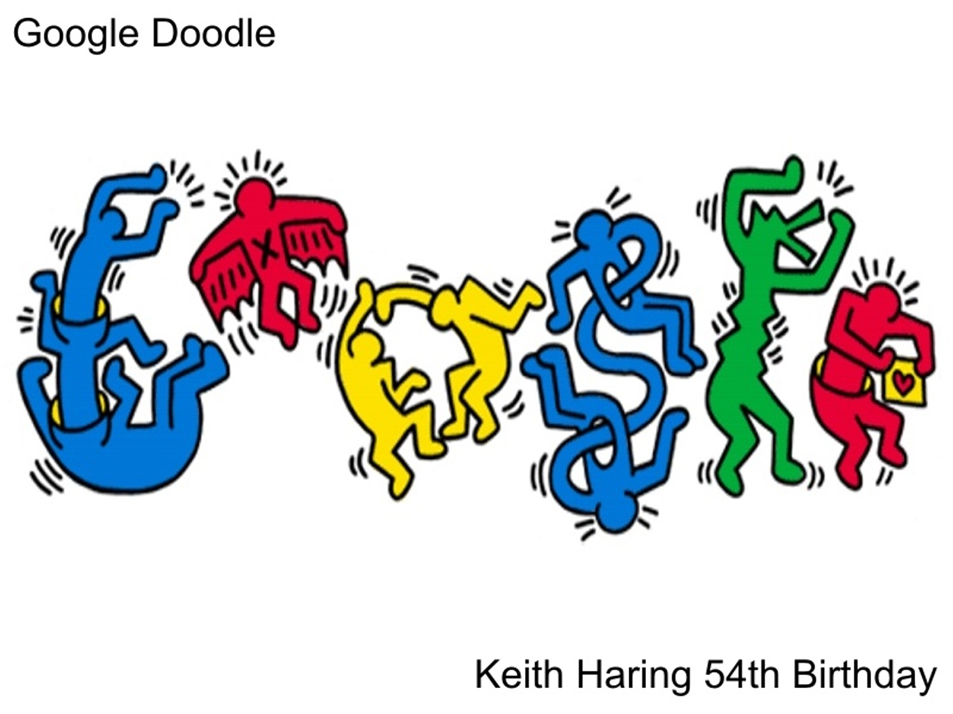 If - Keith Haring Google Doodle (#1285416) - HD Wallpaper & Backgrounds ...