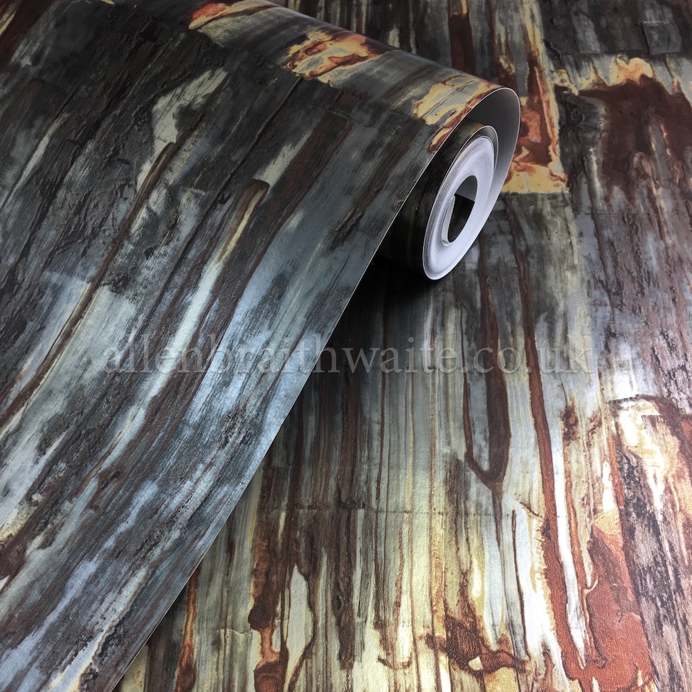 A Street Prints Patina Metal Panel Wallpaper 2540-24063 - Wood ...