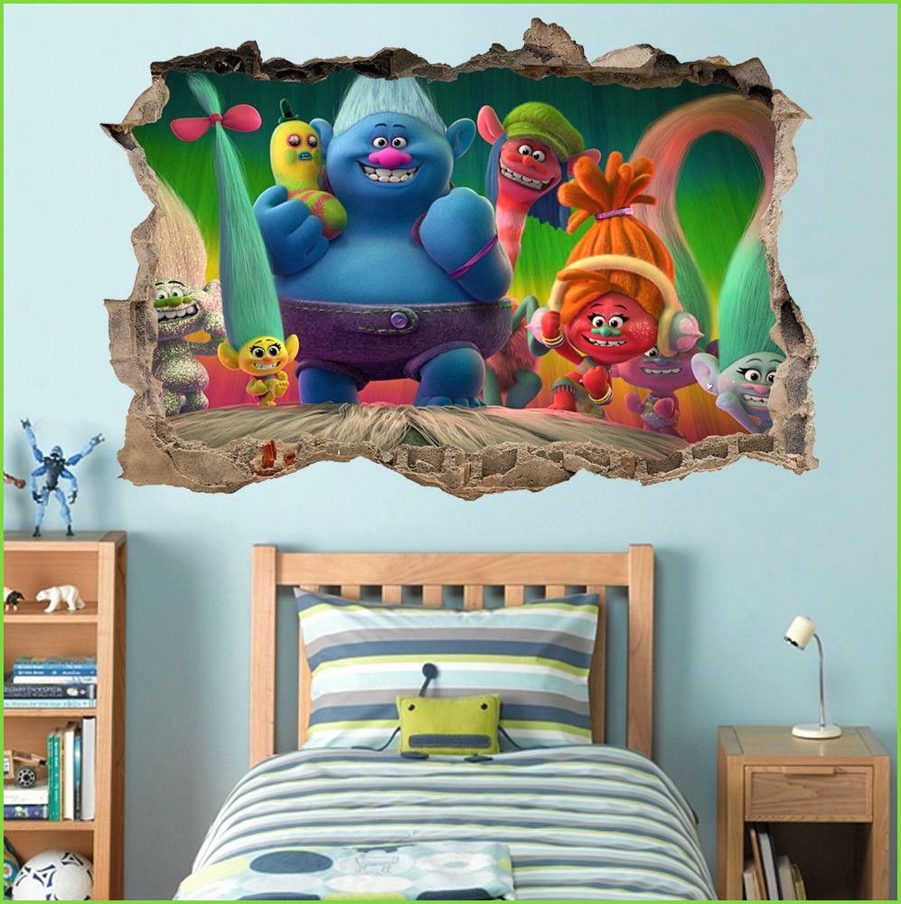 Download Lovely Trolls Movie Smashed Wall Decal Graphic Wall - Wall ...