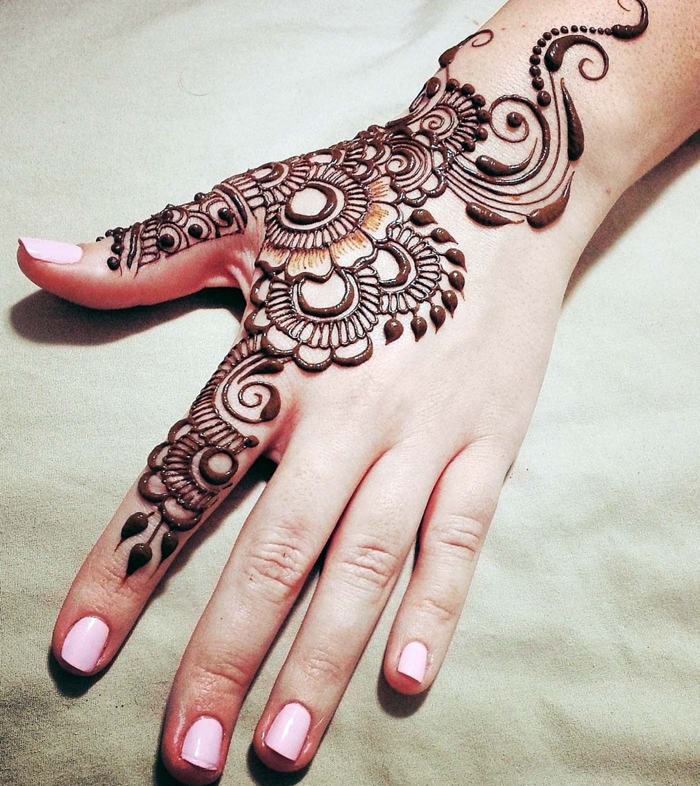 Mehandi Patterns - Simple Mehndi Design One Side (#1297528) - HD ...