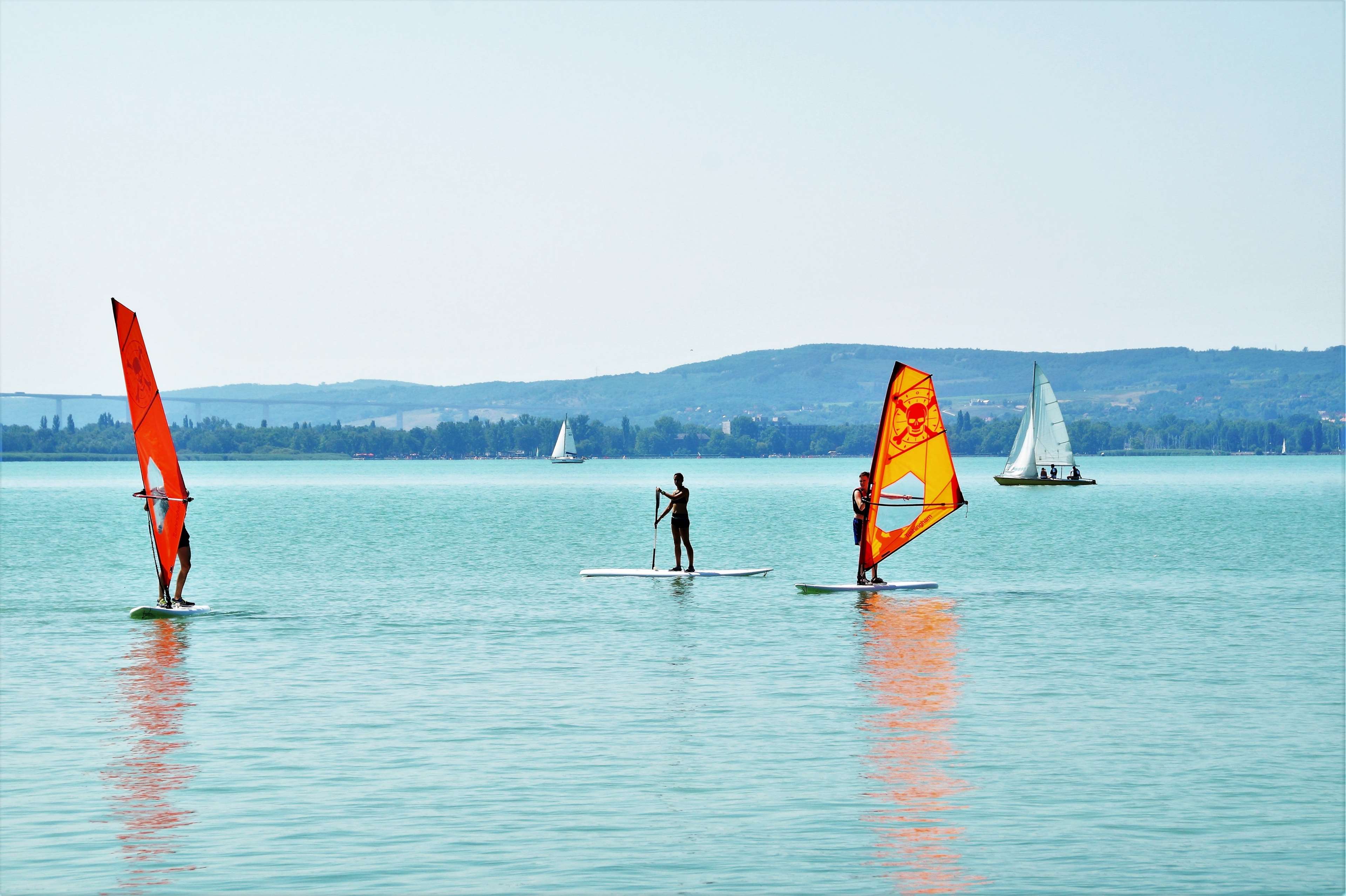 Balaton, Fun, Lake, Sail, Summer, Water Sport, Wind, - Windsurfing Lake ...