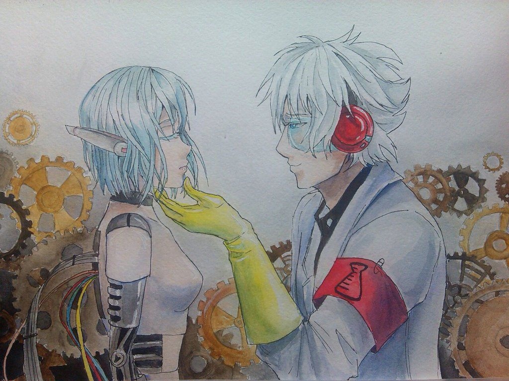 Kaga Kusha And Robot Chan Yandere Simulator By Tachtan - Megami Saikou ...