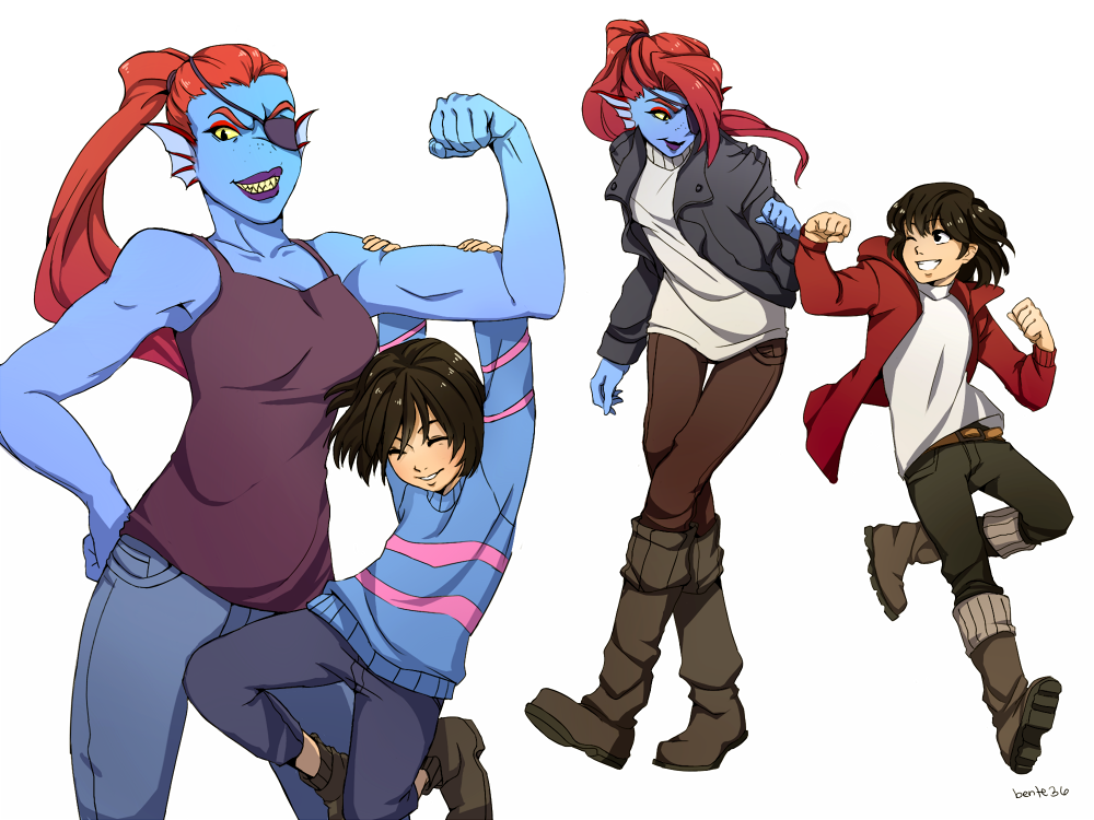 Image - Undertale Undyne X Frisk (#1336498) - HD Wallpaper ...