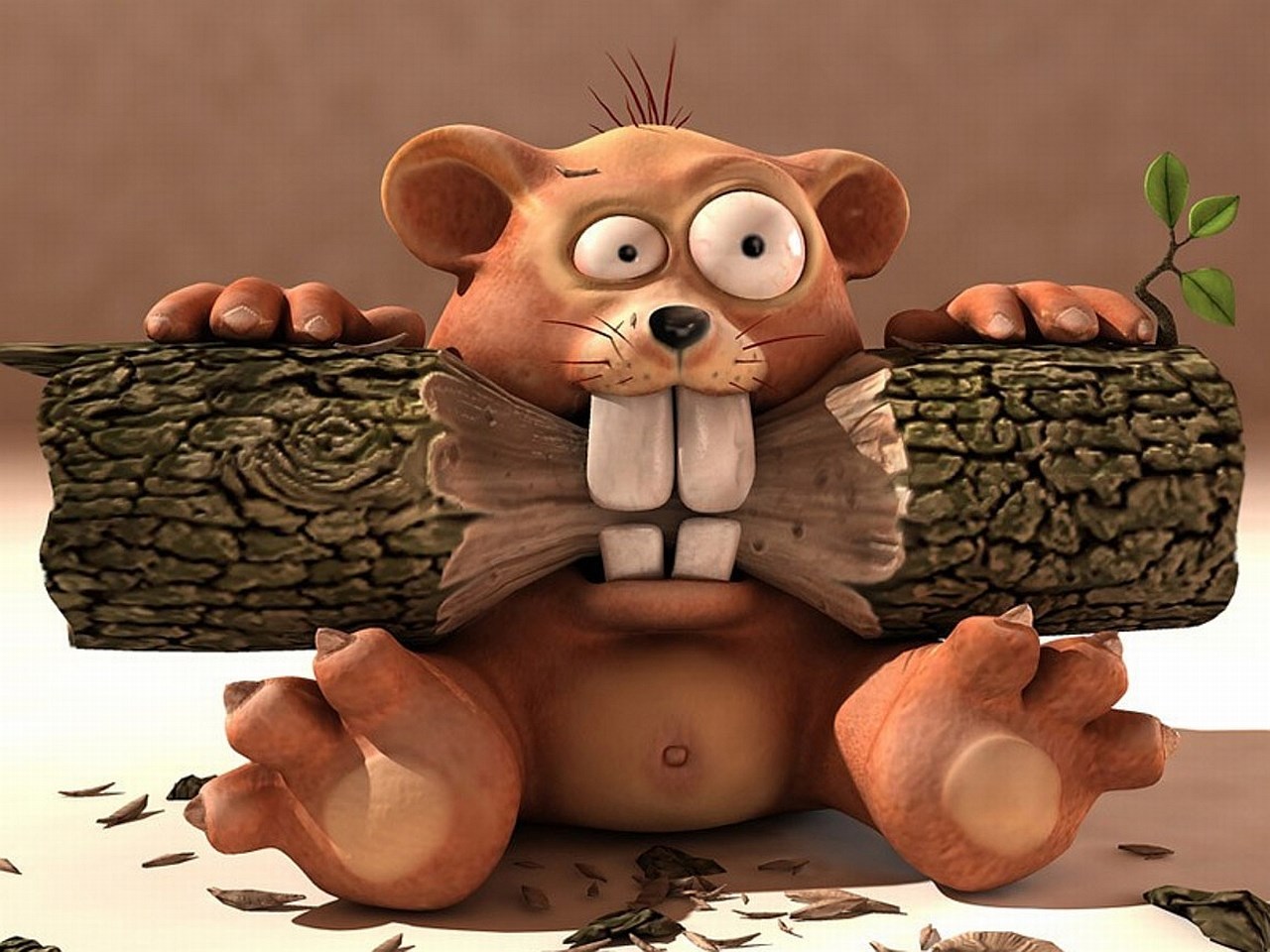 Free High Resolution Wallpaper Beaver, - Beaver Eating Tree Cartoon ...