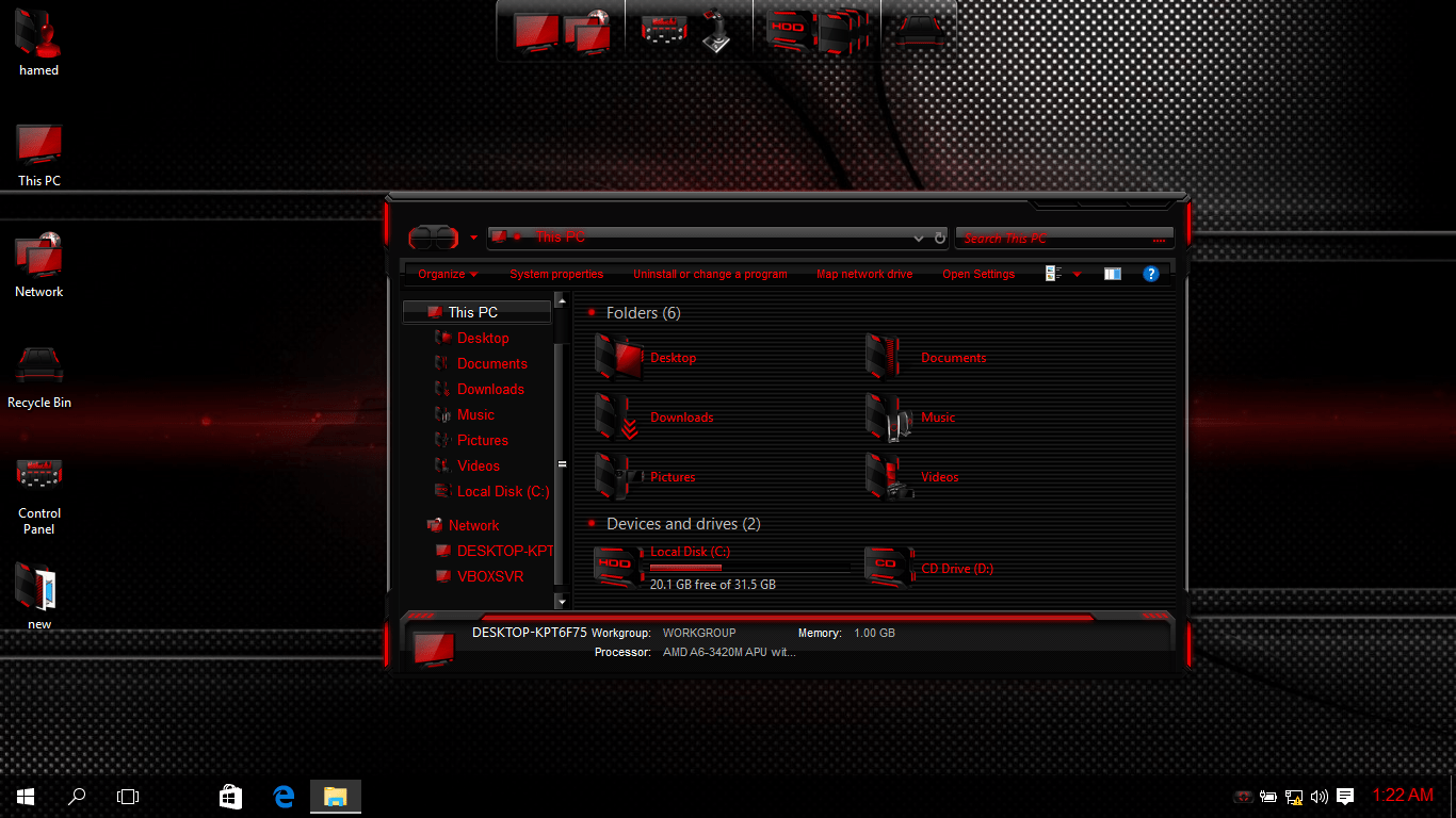 Download Transform Windows 7/8/8 - Hud Red Theme Windows 10 On Itl.cat