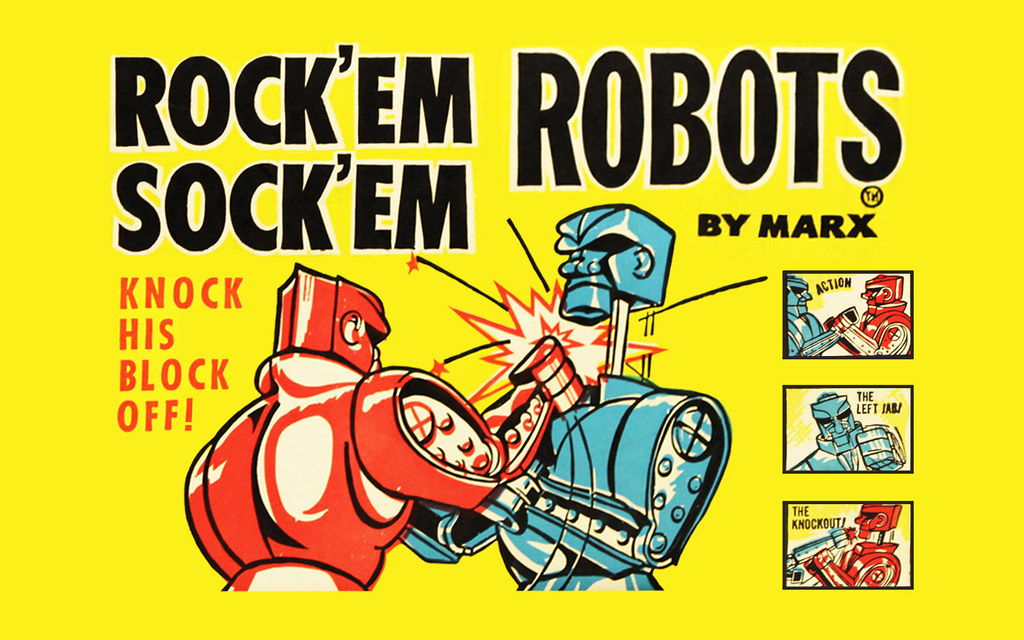 Rock Em Sock Em Robots Wallpaper 1280 X 800 - Rockem Sockem Robots Box (#1423021) - HD Wallpaper ...