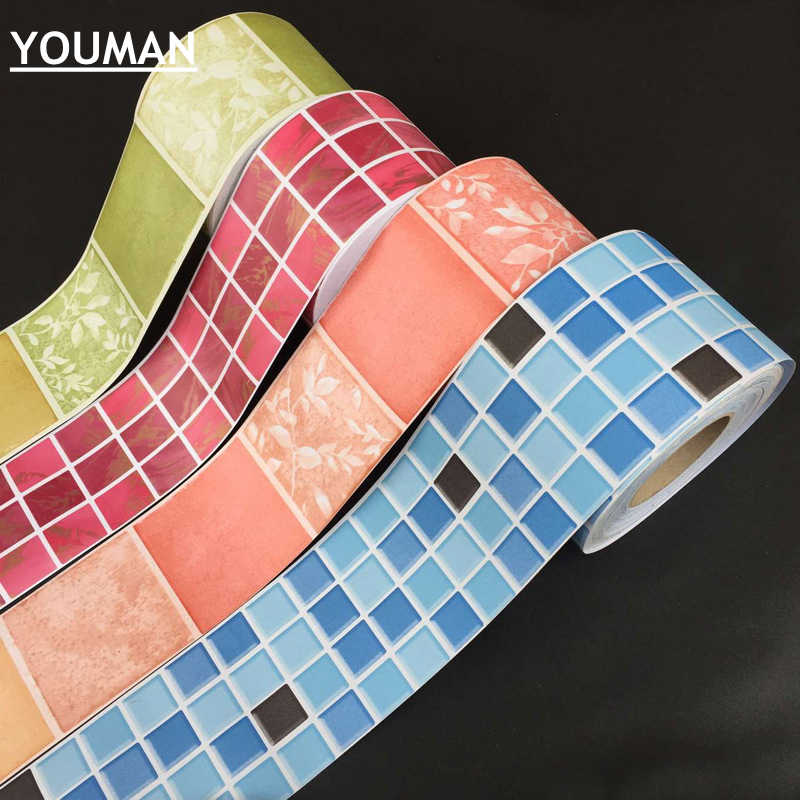 Youman Pvc Self Adhesive Kitchen Baseboard Wallpaper - Patchwork ...