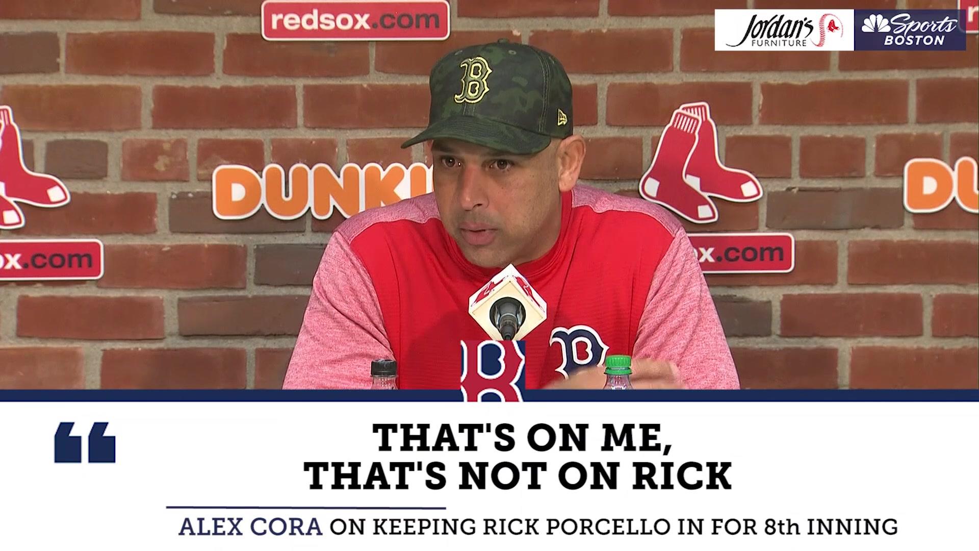 Alex Cora Takes The Blame For Putting Porcello In A - Boston Red Sox ...