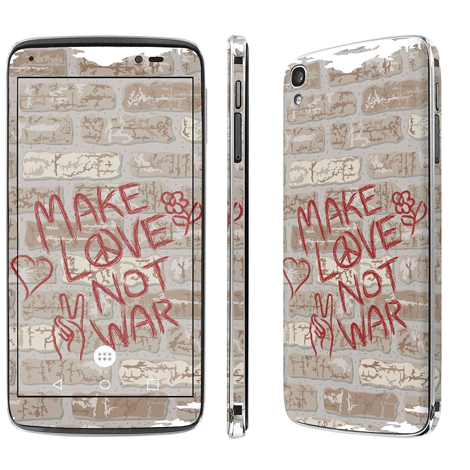 Alcatel [idol 3] Skin [nakedshield] Scratch Guard Vinyl - Brick Pattern ...