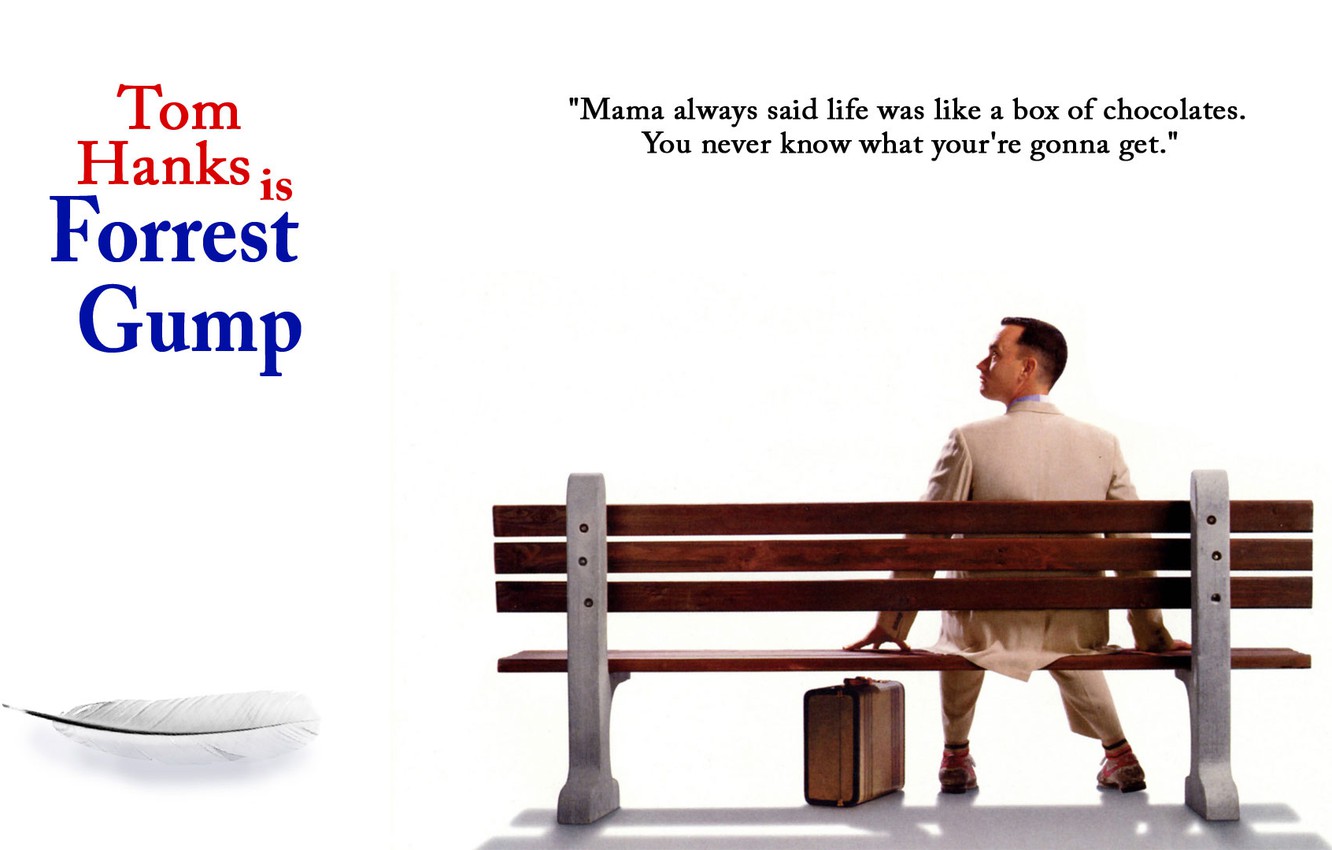 Download Photo Wallpaper Movie, Bench, Tom Hanks, Feather, Luggage ...