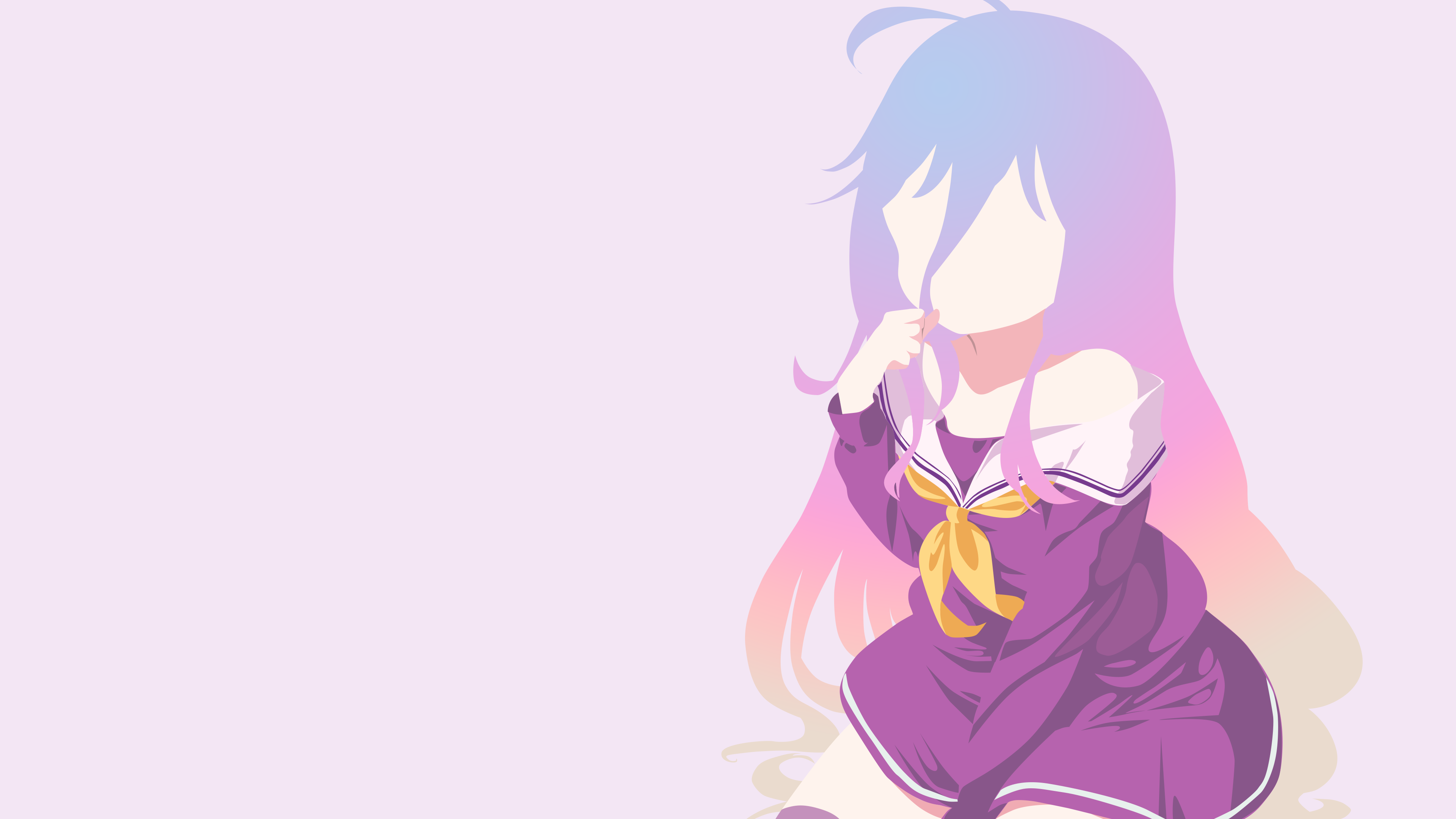 Made This Minimal 4k Wallpaper Of Shiro - Shiro 4k (#1537596) - HD ...