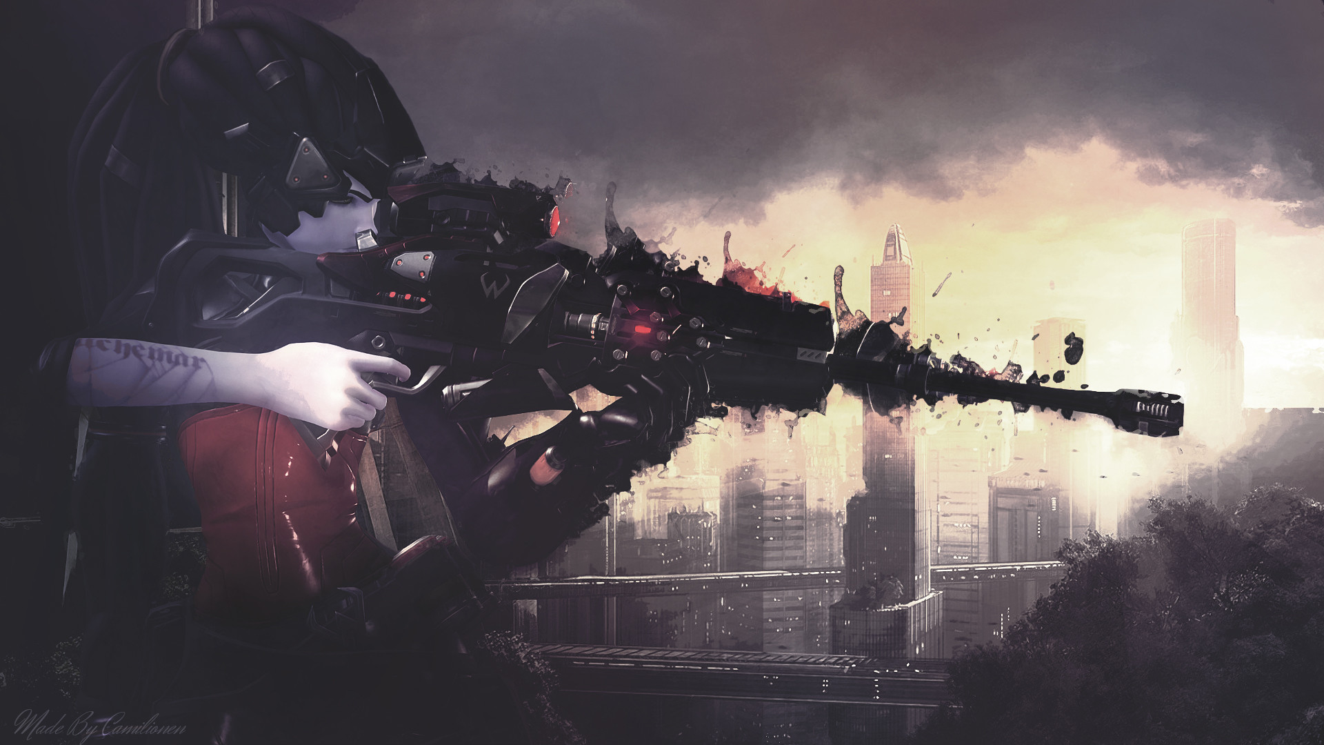 Widowmaker - Noire Wallpaper - Widowmaker (#1550753) - HD Wallpaper ...