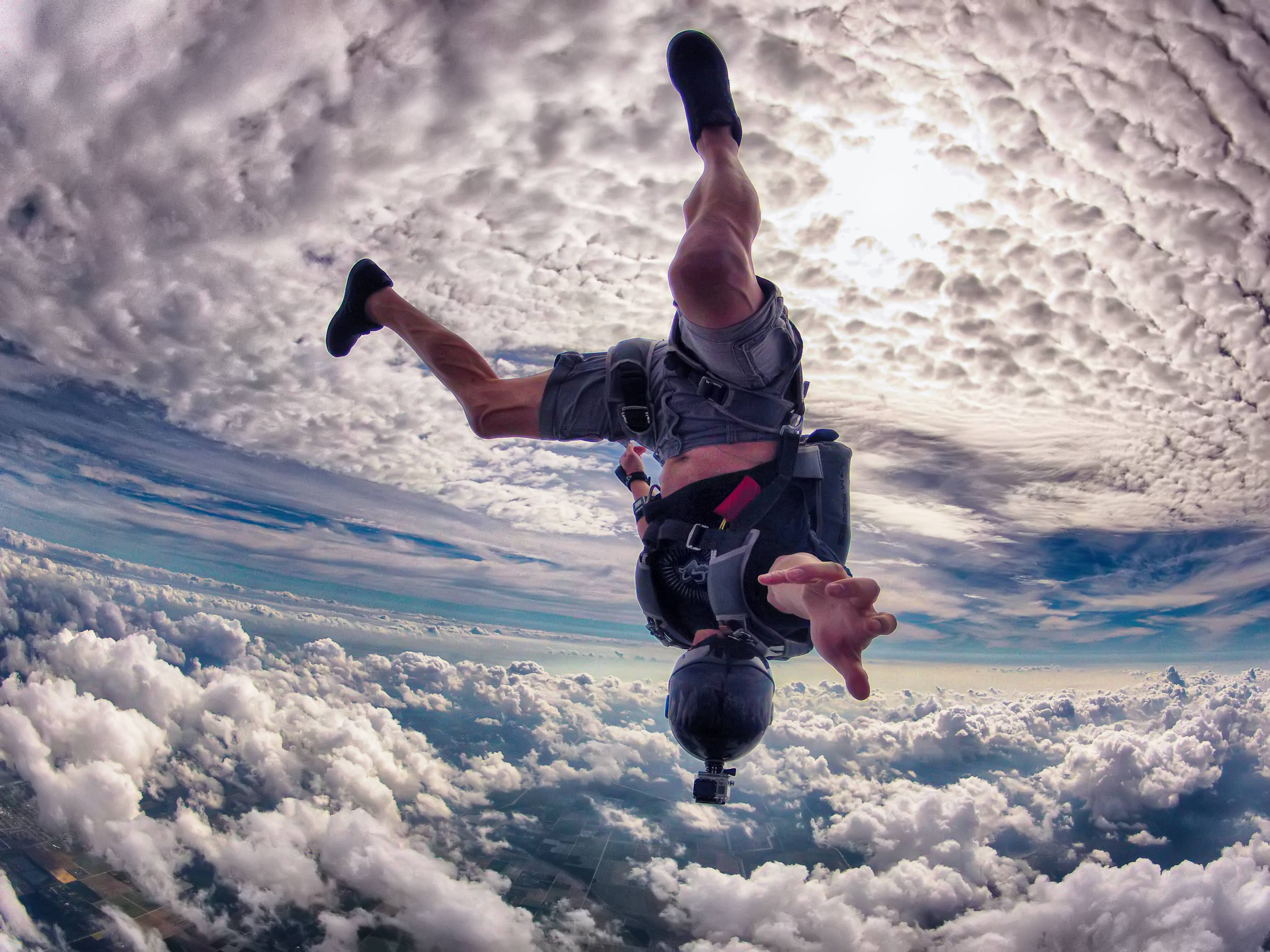 Skydiving Wallpaper Sunset