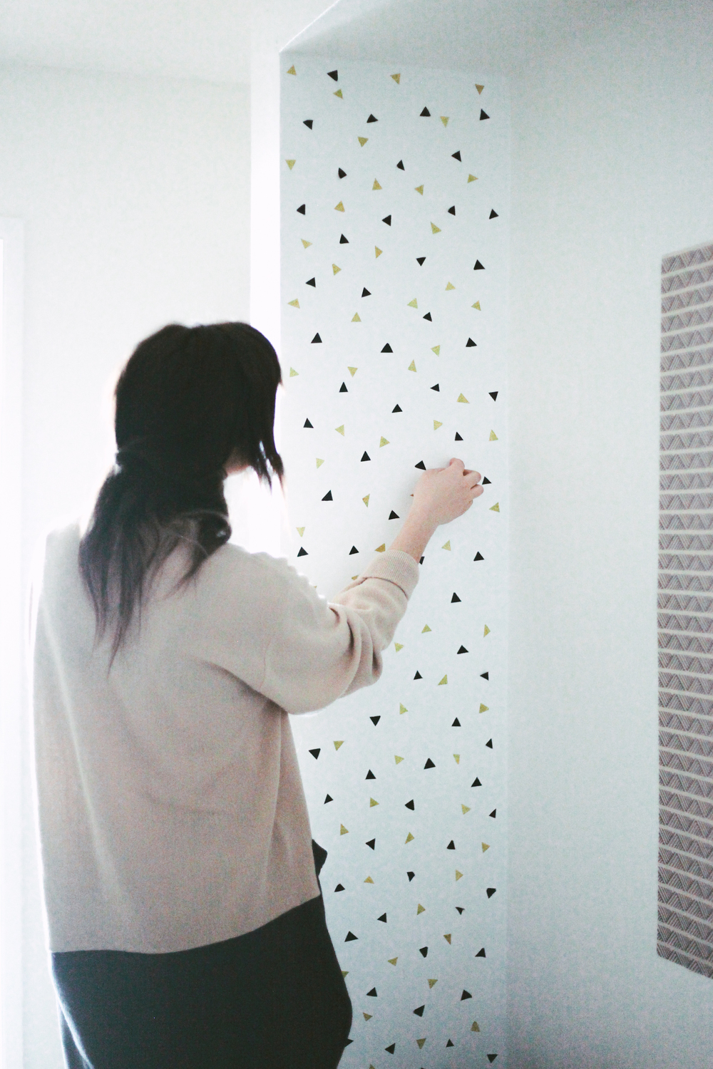 Diy Confetti Decal With Washi Tape-20 - Gold Washi Tape Decor (#1601242 ...