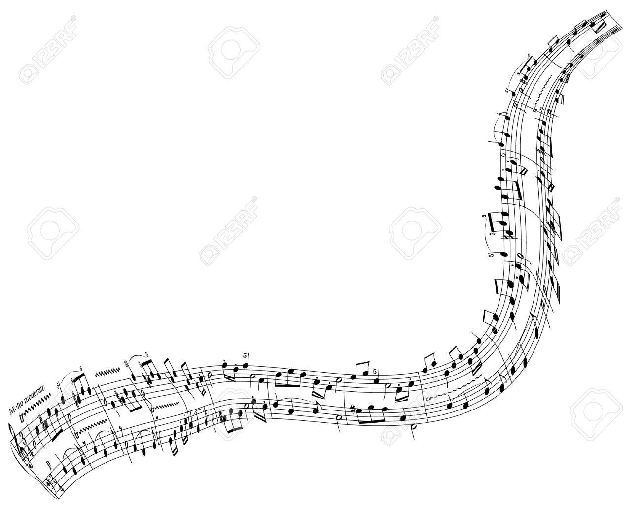 Musical Notes Clipart Distorted - Drawing (#1612051) - HD Wallpaper ...