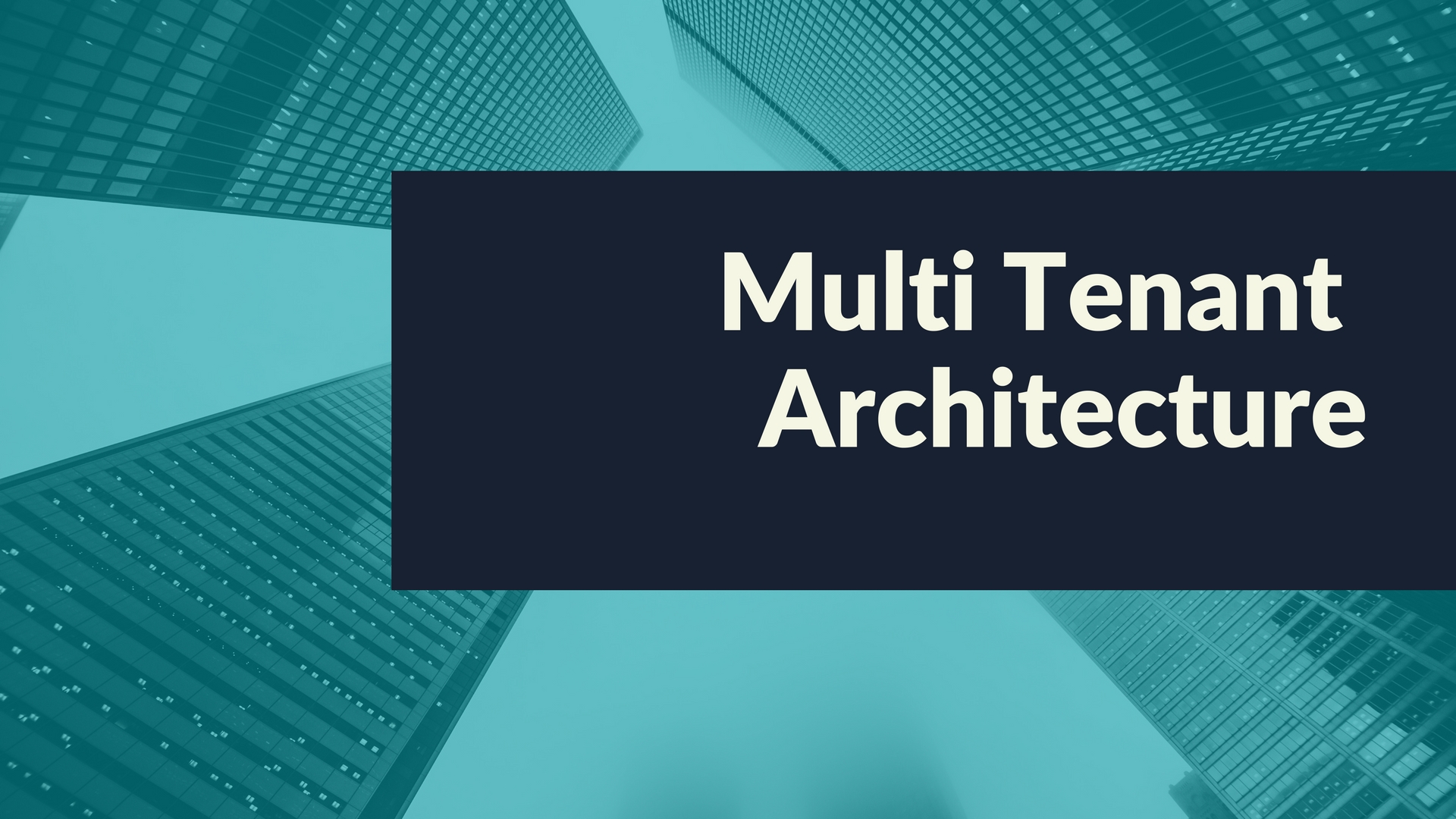 Multi Tenant Architecture Basically Means That A Single - Graphic ...