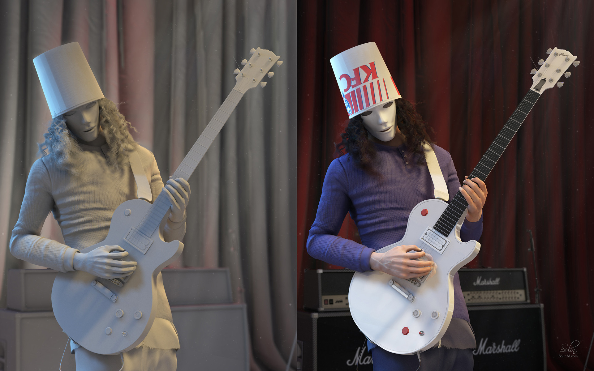Modeling Process - Buckethead Face (#1691218) - HD Wallpaper ...