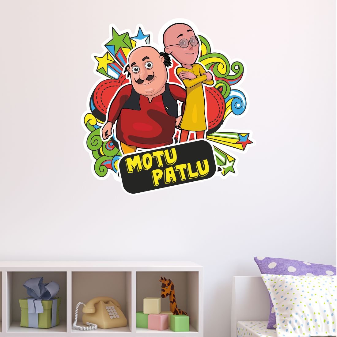Download Buy Asian Paints 'motu Patlu Posing' Wall Sticker Online ...