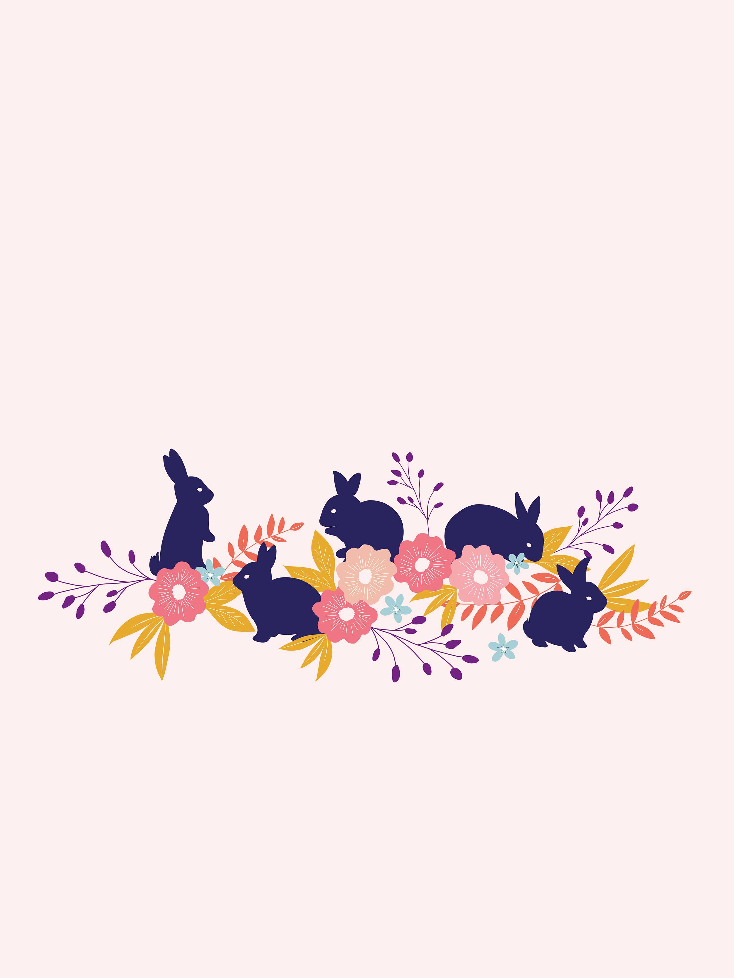 Bunny Floral Wallpaper - Bunny Wallpaper Tablet (#1701789) - HD ...