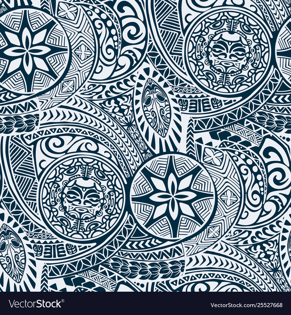 Download Polynesian Style Tribal Tattoo Fabric Vector Image Circle On