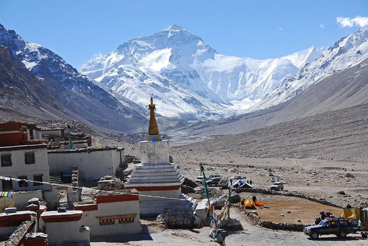03 Mount Everest North Face And Rongbuk Monastery Morning - Mount ...
