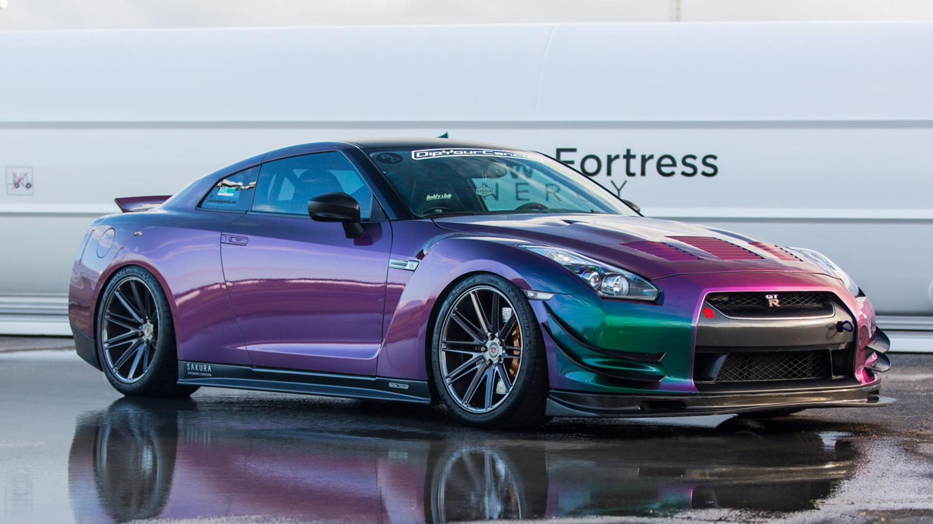 Download Rwd Nissan Gtr On Vossen Wheels - Nissan Gt-r On Itl.cat