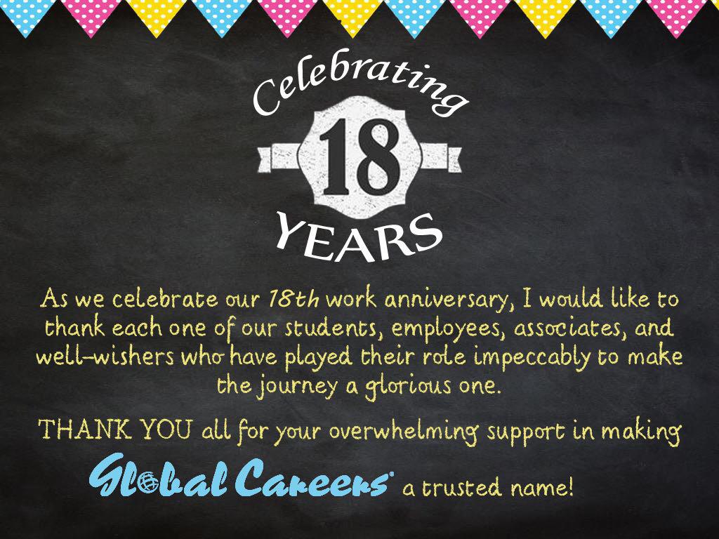 Celebrating 18 Years Of Work Anniversary - Poster (#1804983) - HD ...
