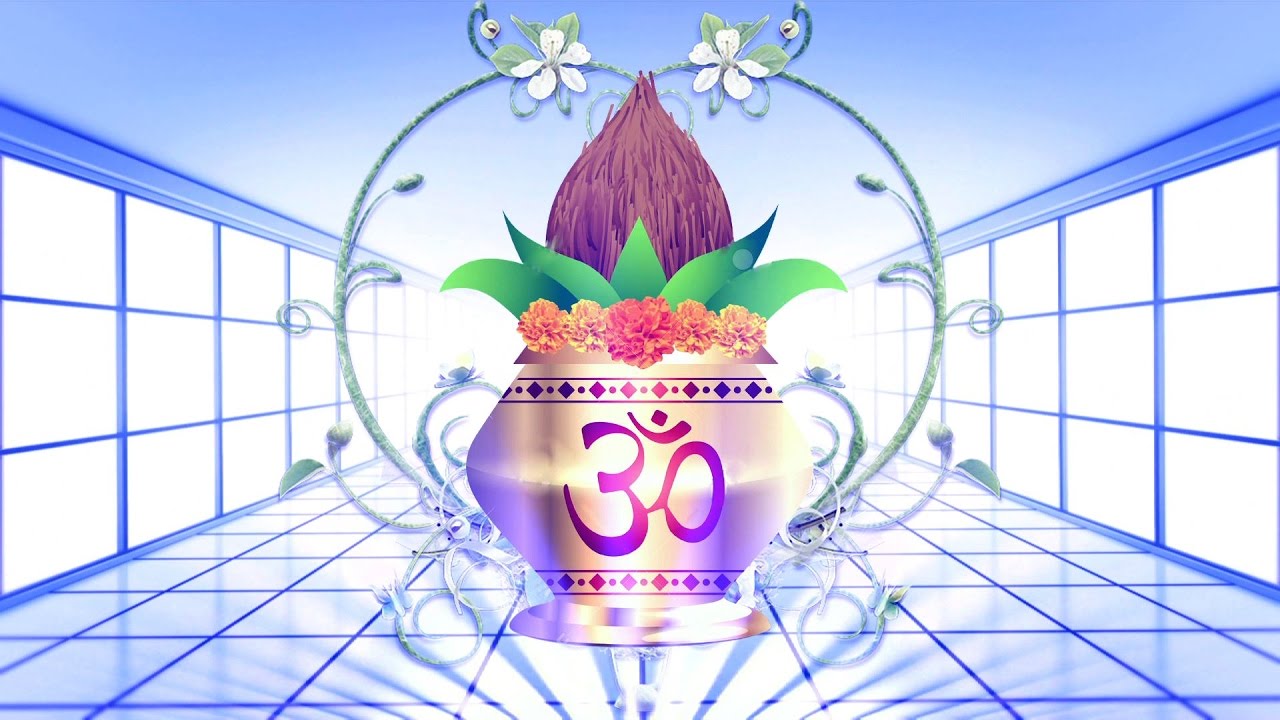 Beautiful Vivah Mangal Kalash Animated Background - Kalash Vector Free ...