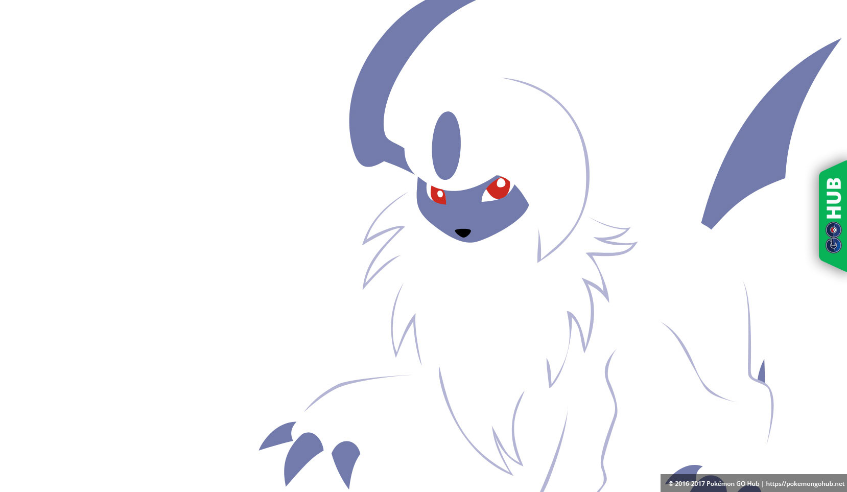 Absol - Absol Pokewall (#1817668) - HD Wallpaper & Backgrounds Download