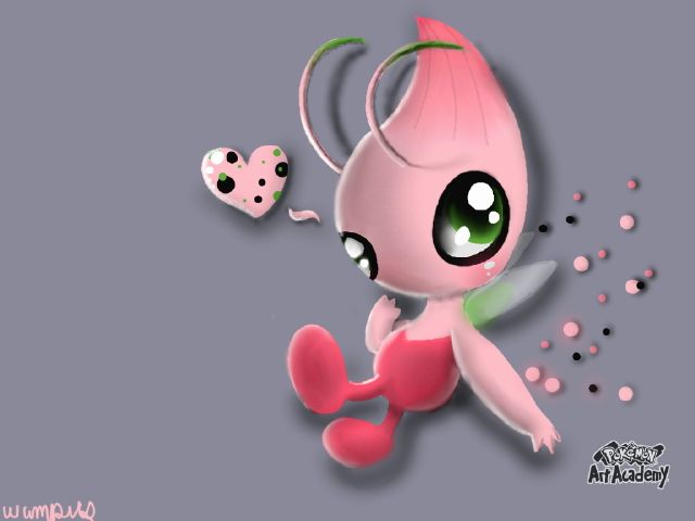 Shiny Celebi - Cartoon (#1819034) - HD Wallpaper & Backgrounds Download