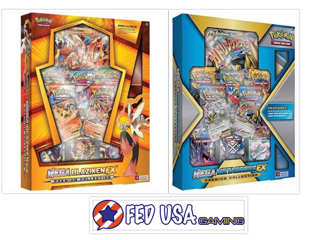 Mega Metagross & Mega Blaziken Ex Premium Collection - Pokemon Card ...