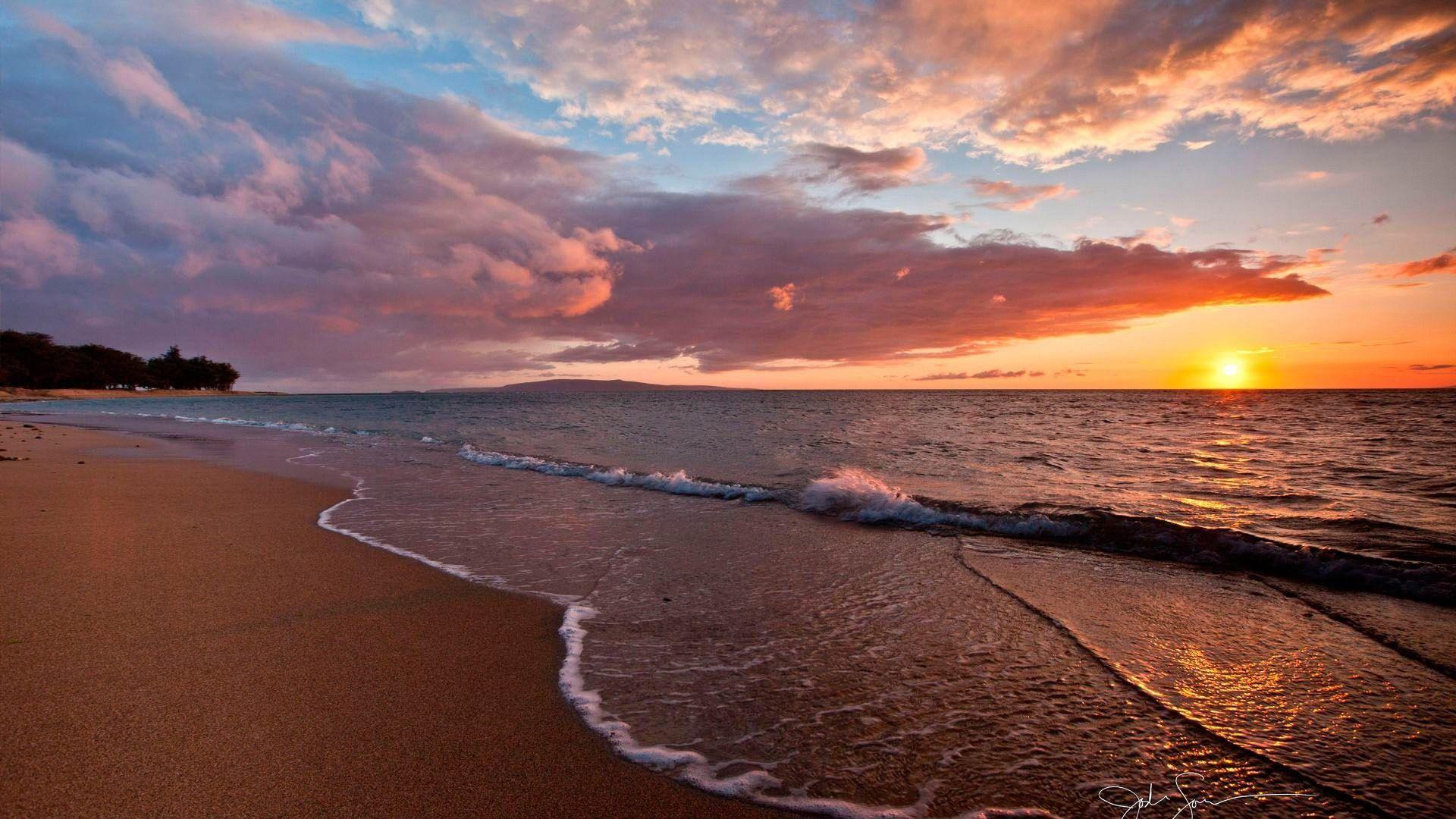 Wallpapers Plage - Sunset Wallpaper Pc (#1856863) - HD Wallpaper ...