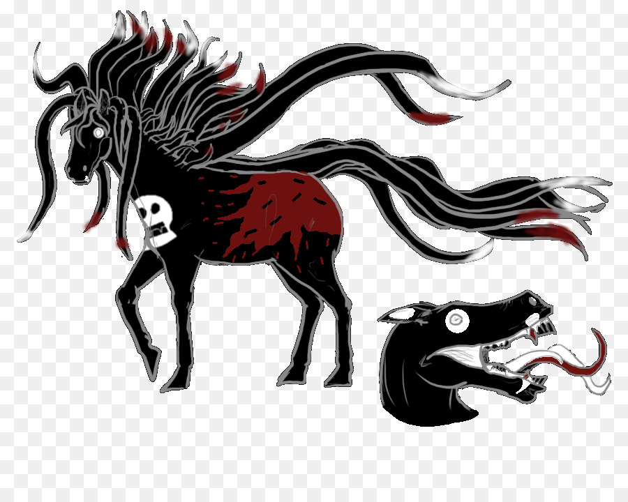 Mustang, Demon, Cartoon, Red, Horse Png - Illustration (#1893269) - HD ...