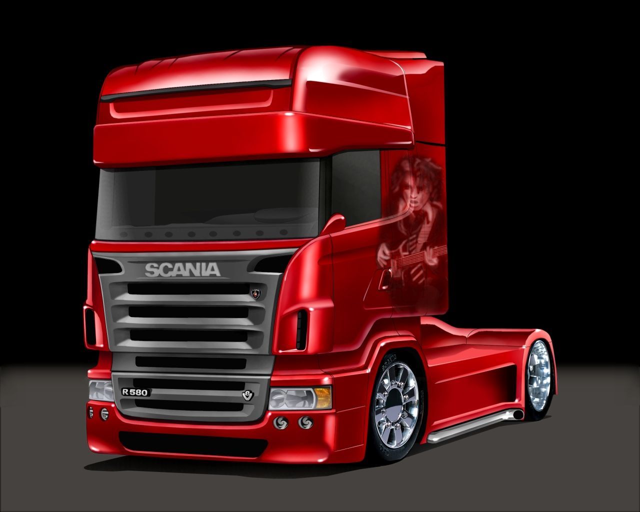 Download Back To 69 Scania Trucks Wallpapers - Red Truck Scania On Itl.cat