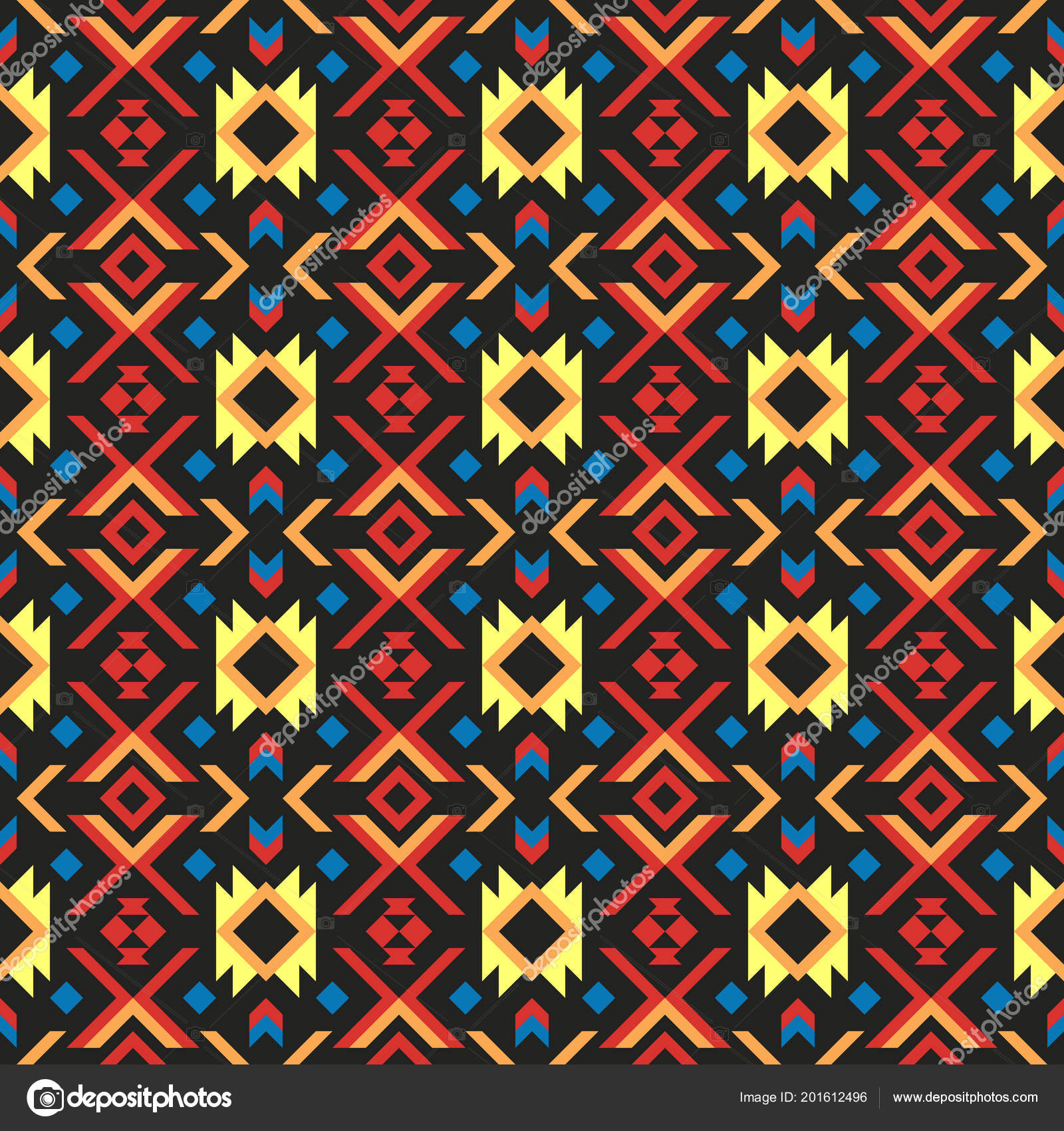 Abstract Ethnic Geometric Pattern Design Background - Motif (#1947963 ...