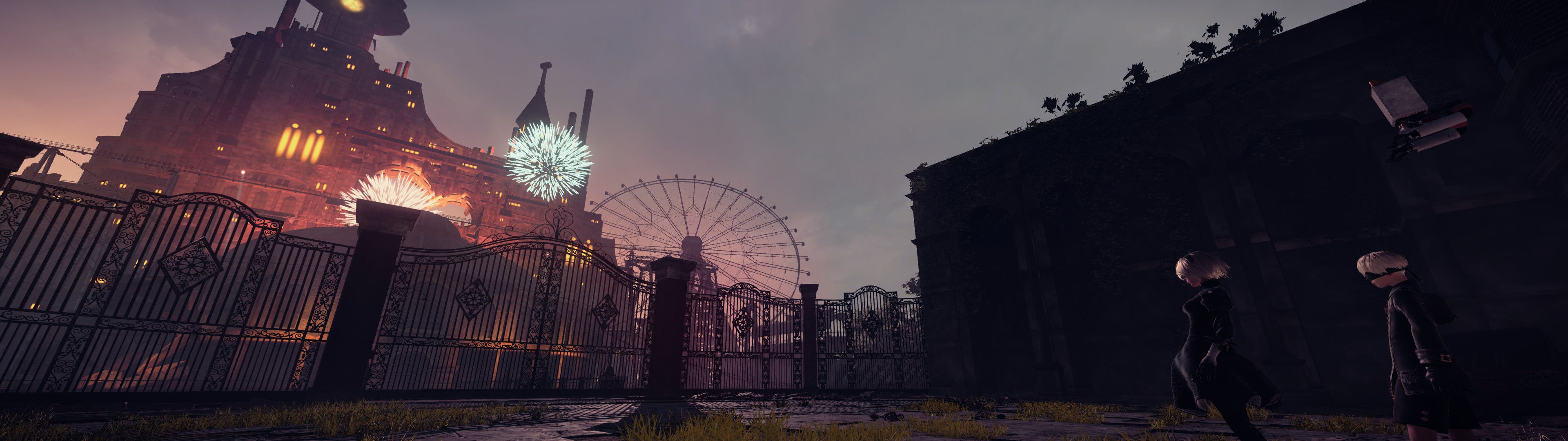 Automata Amusement Park Dual Screen Wallpapers Tags - Nier Automata ...