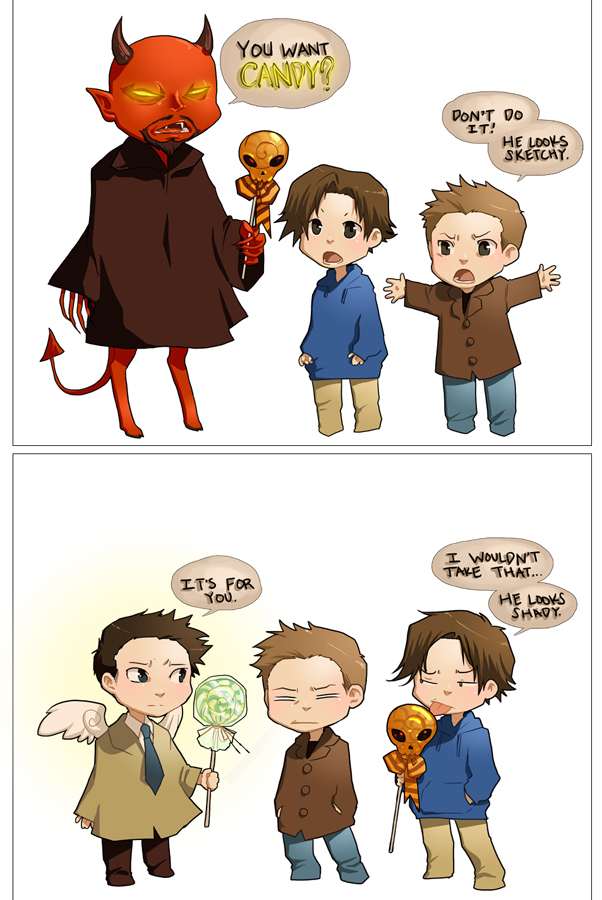 Anime, Cafe De Labeill, Supernatural, Castiel, Sam - Supernatural Kid ...