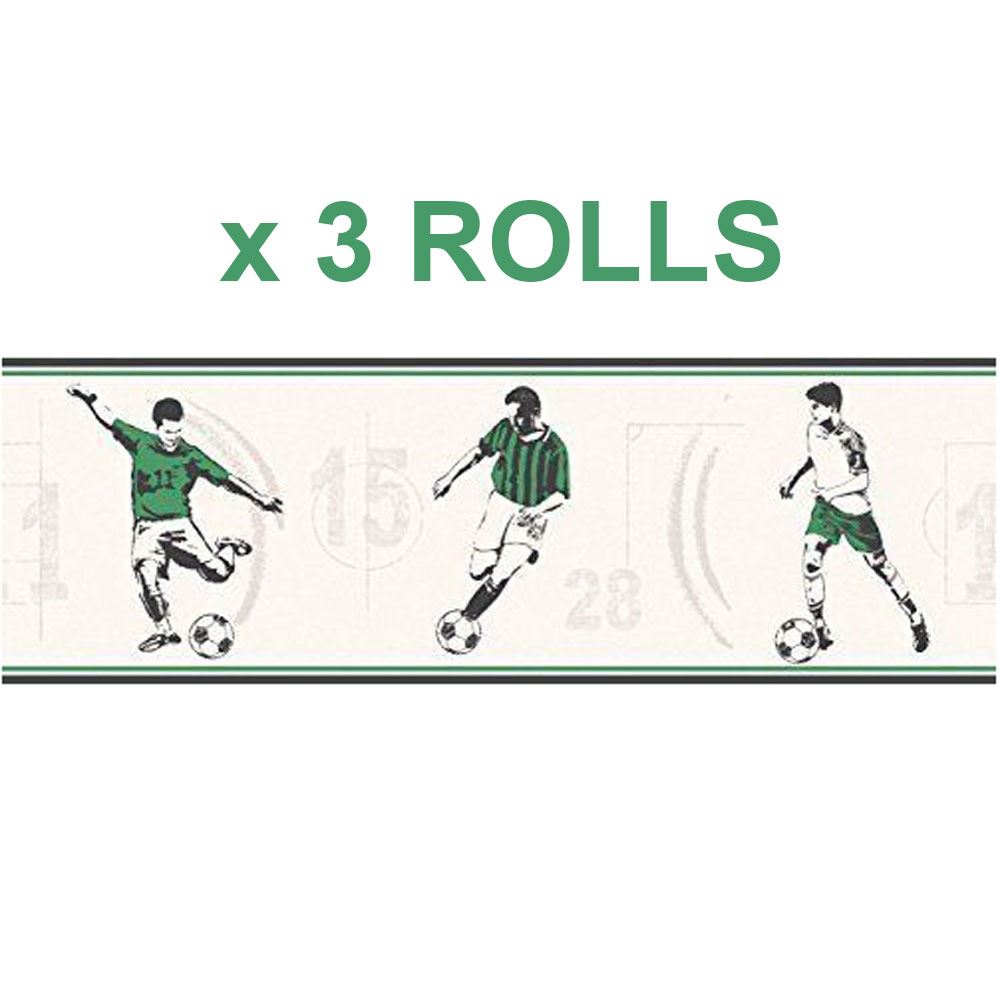 Kids Football Wallpaper Border Soccer Children's Green - Cenefa Futbol ...