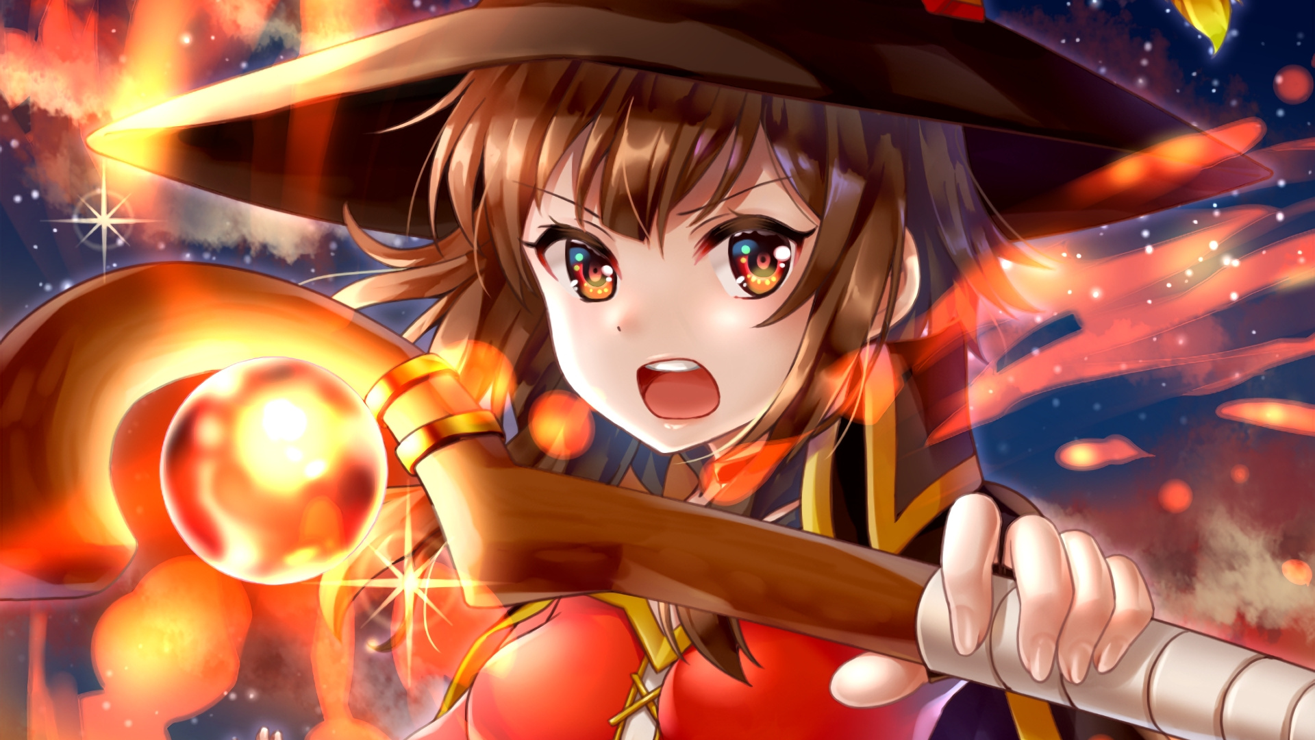 Download Wallpaper Angry Megumin, Konosuba, Anime Girl - Megumin On Itl.cat